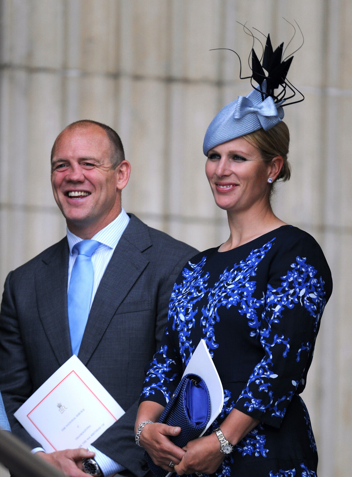 Photo : Zara Phillips et son mari Mike Tindall - Messe à la cathédrale ...