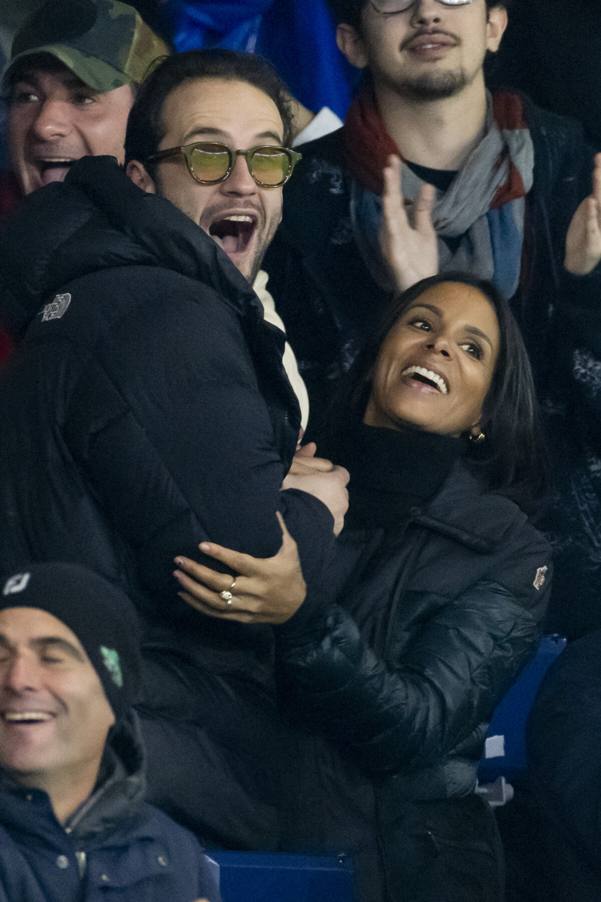 Photo : Shy'm est apparue très en forme dans les tribunes du Parc des ...