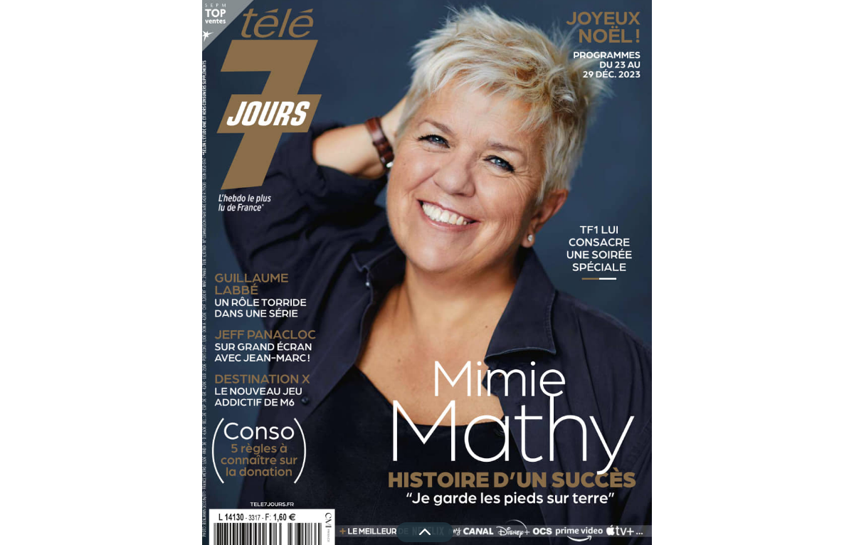 Photo : Mimie Mathy fait la couverture du nouveau numéro de "Télé 7 ...