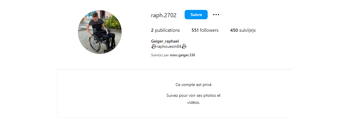 Photo : Compte Instagram de Raphaël Geiger, le fils de Marc Geiger (Ca commence aujourd'hui ...