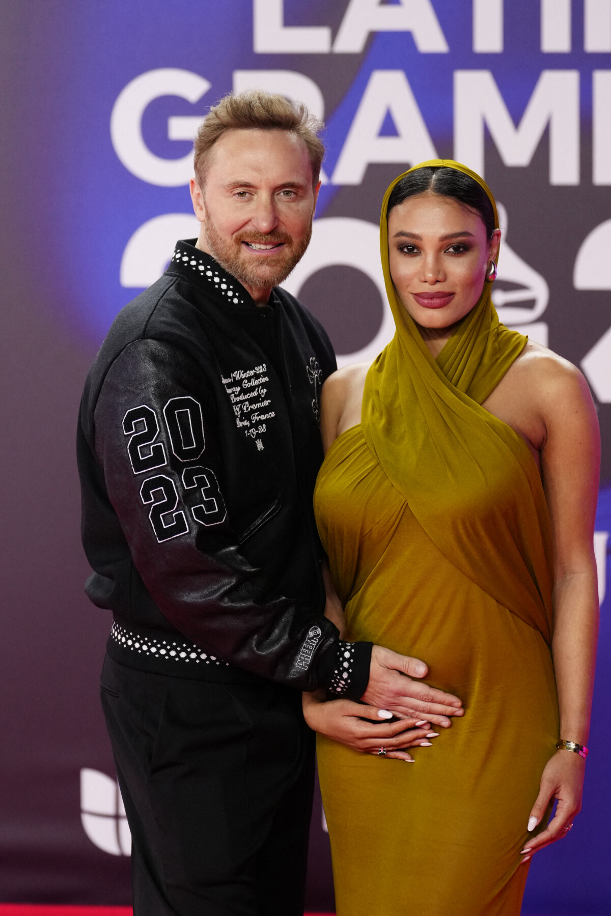 Photo : David Guetta et sa compagne Jessica Ledon, enceinte, lors du ...