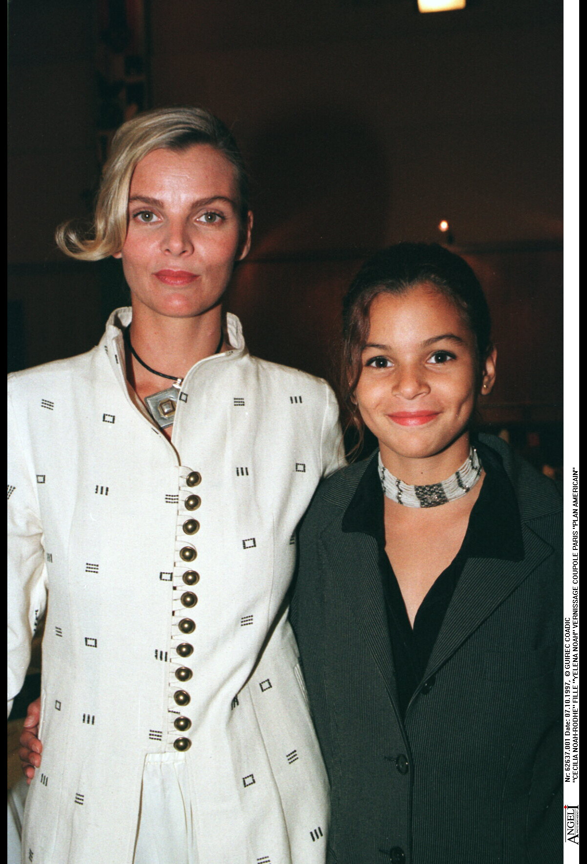 Photo : Cecilia Rodhe et sa fille Yelena en 1997. - Purepeople