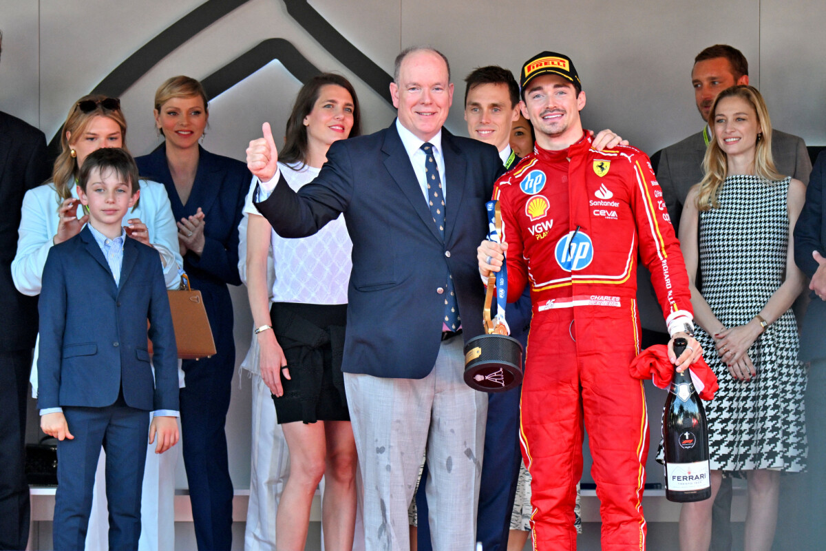 Photo : Charles Leclerc, le prince Albert II de Monaco, la princesse ...