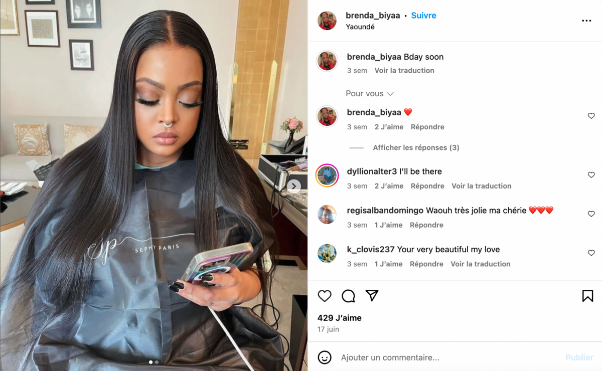 Photo : Brenda Biya est la fille du président du Cameroun Paul Biya La ...