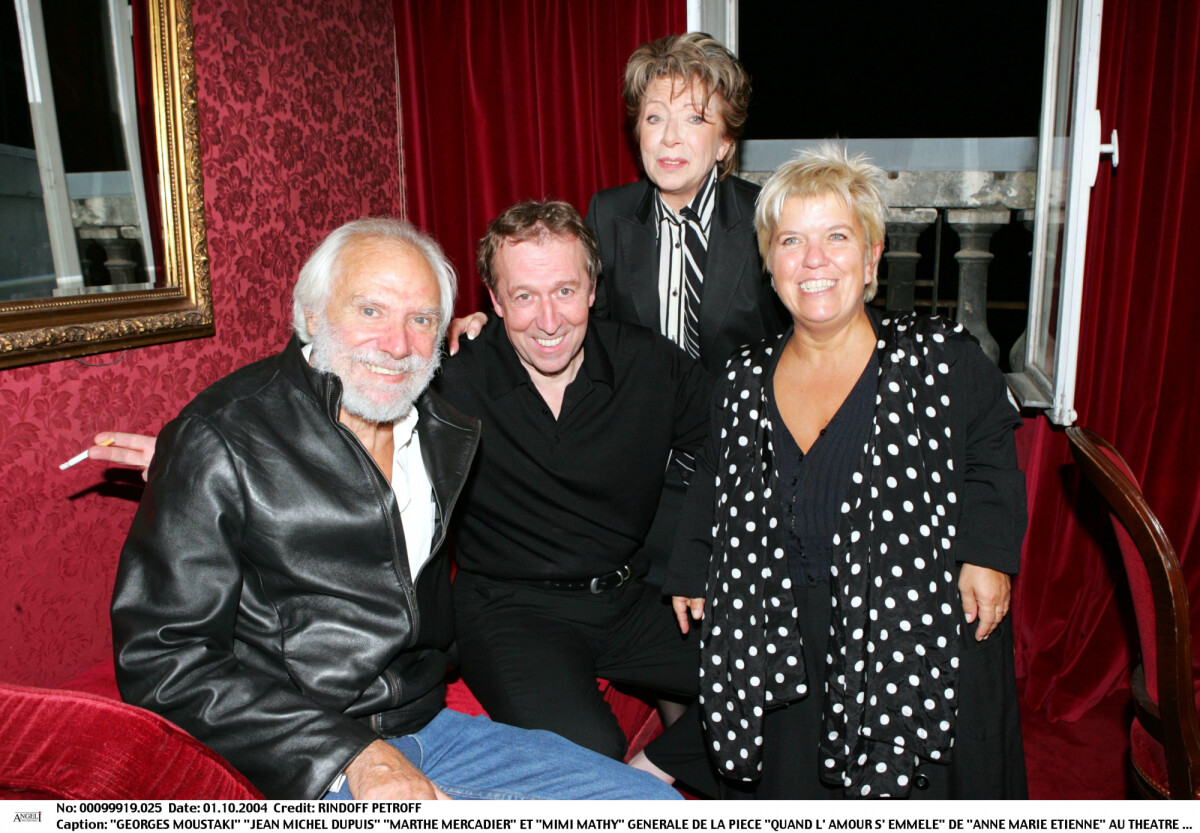 Photo : Marthe Mercadier, Mimi Mathy, Georges Moustaki et Jean-Michel ...