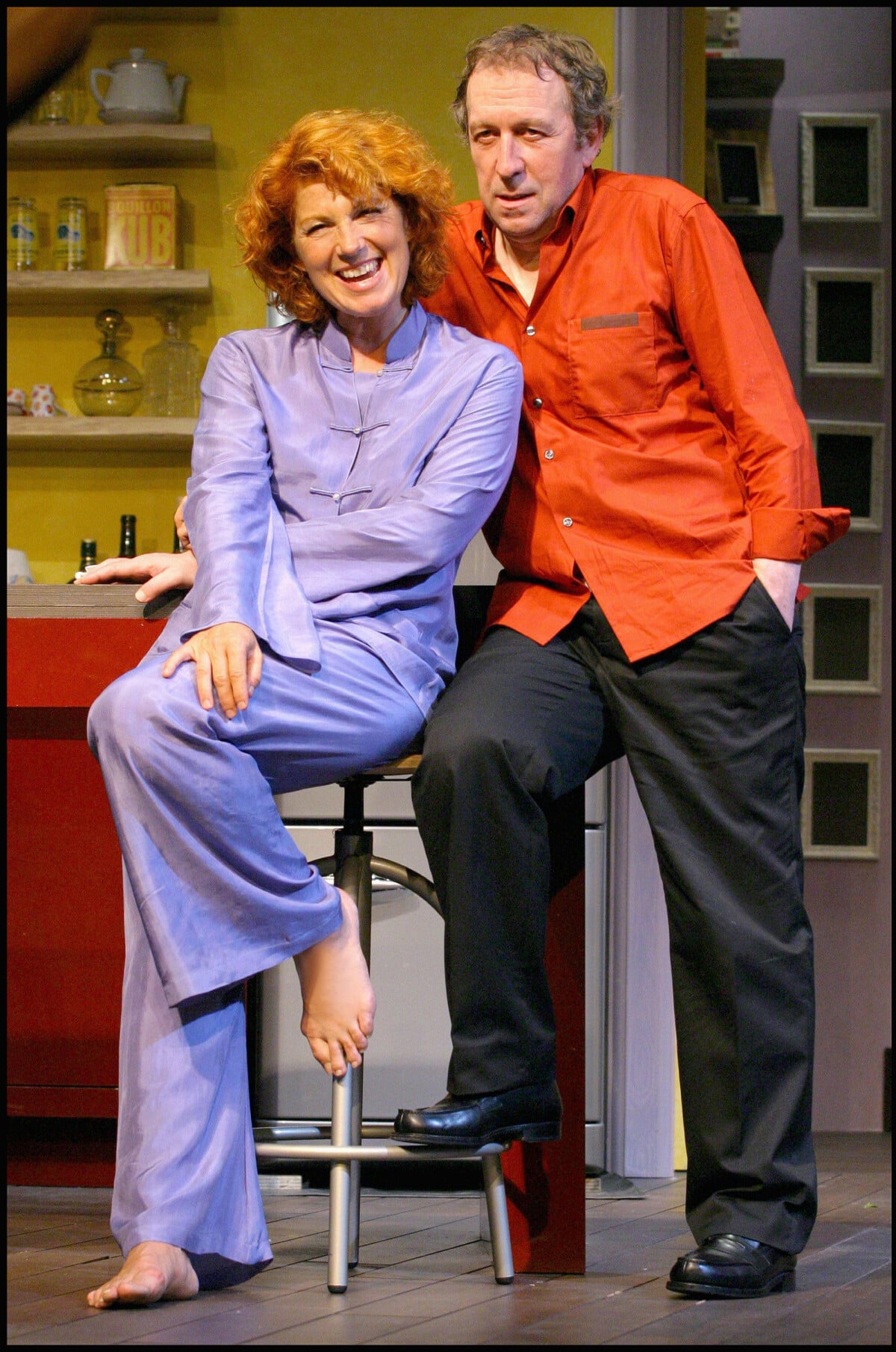 Photo : Jean-Michel Dupuis et Véronique Genest. Filage de la piece ...
