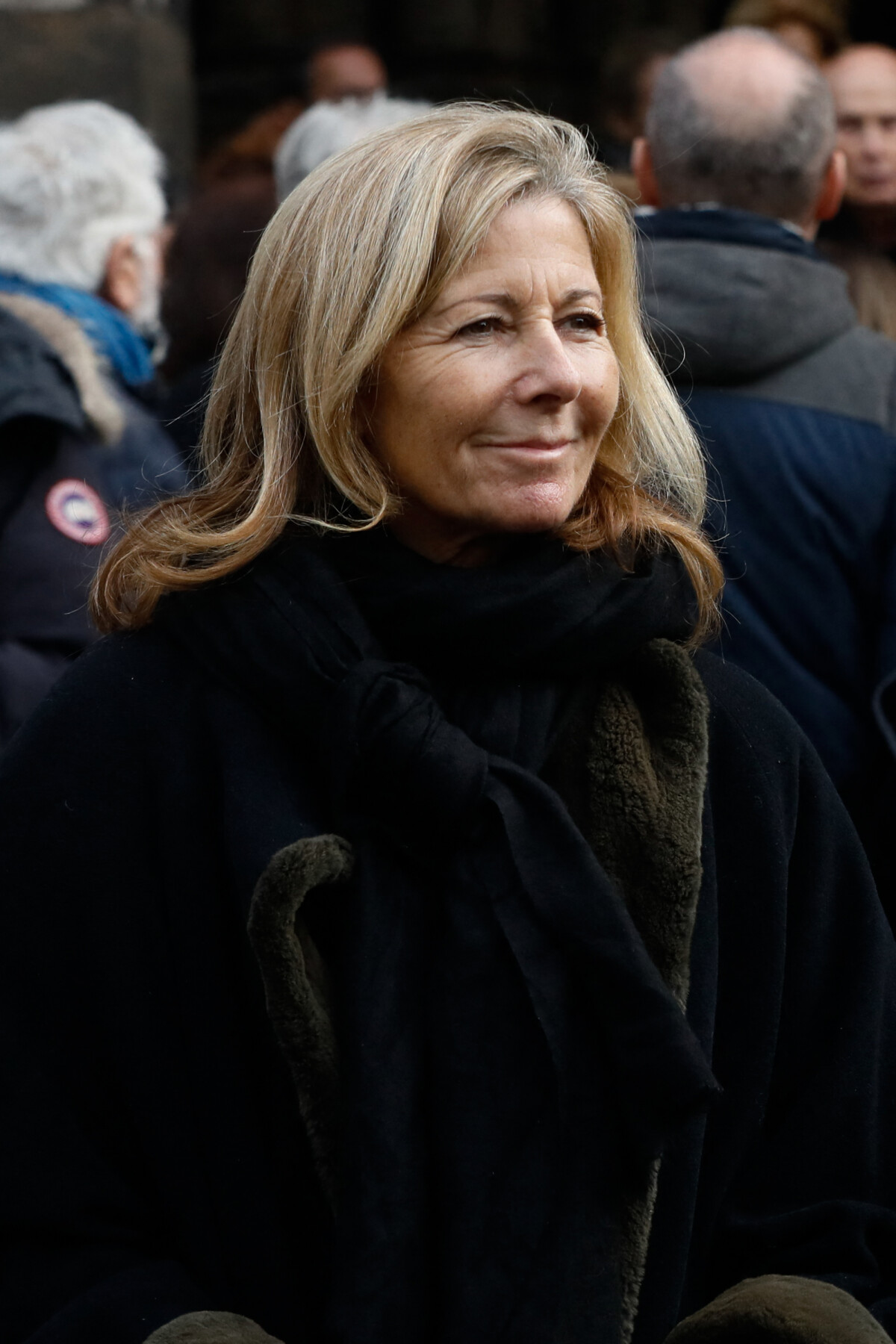 Photo : Claire Chazal - Sorties des obsèques de Philippe Tesson en l ...