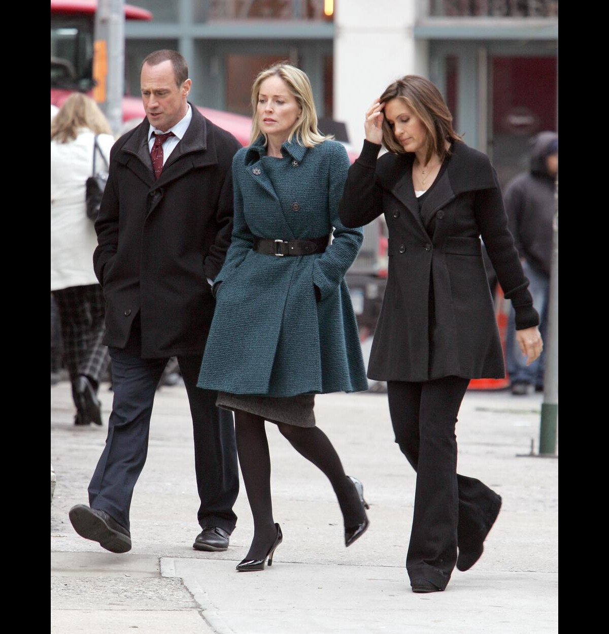 Photo : Sharon Stone sur le tournage de Law & Order avec Christopher ...