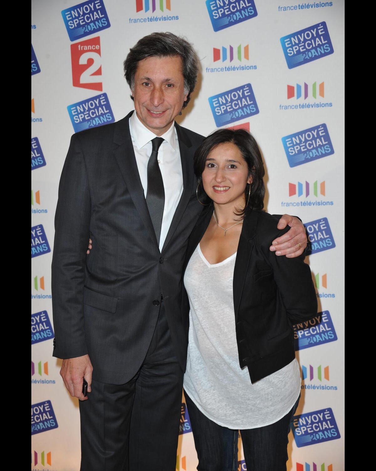 Photo : Patrick de Carolis et Sihem Habchi lors de la soirée organisée ...
