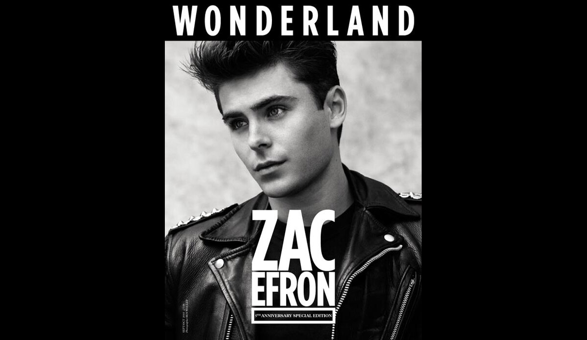 Photo : Zac Efron en couverture du magazine Wonderland daté septembre ...