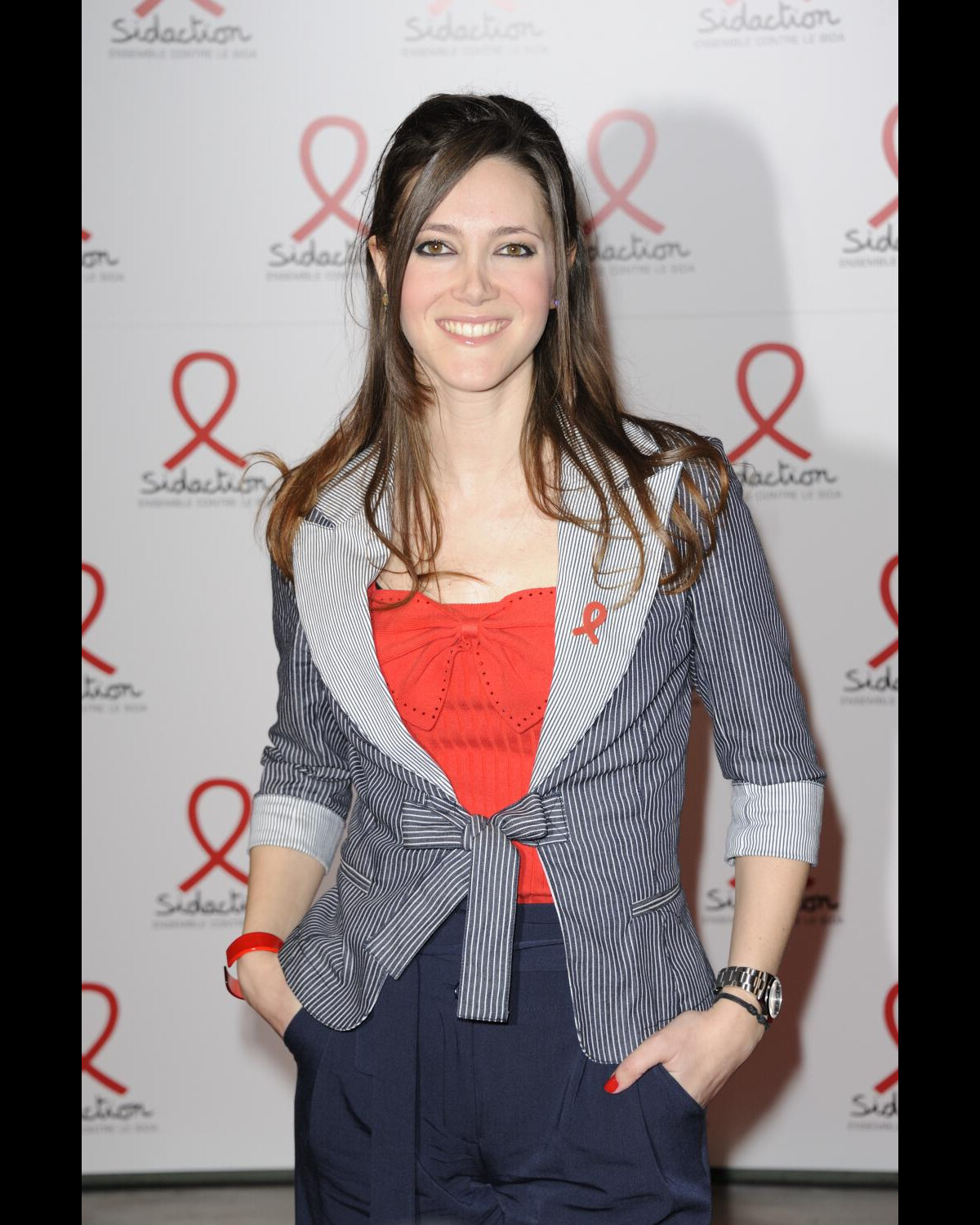 Photo : Sandra Lou lors du photocall pour la soirée du Sidaction 2011 ...