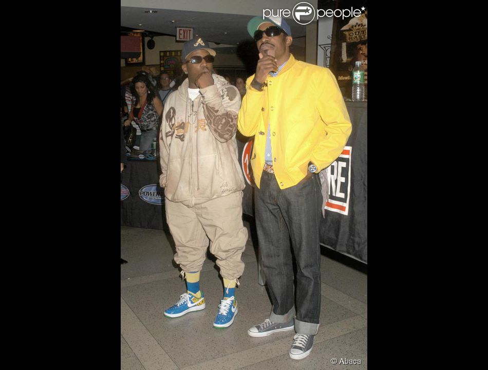 Big Boi et Andre 3000, duo du groupe Outkast à New York en août 2006 ...