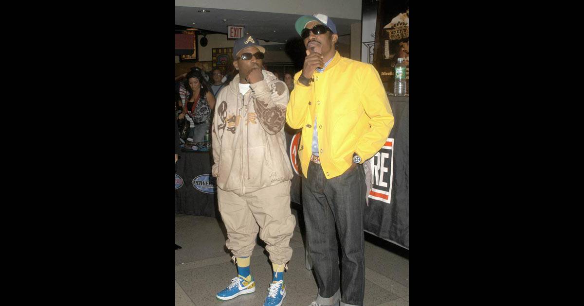 Big Boi et Andre 3000, duo du groupe Outkast à New York en août 2006 ...