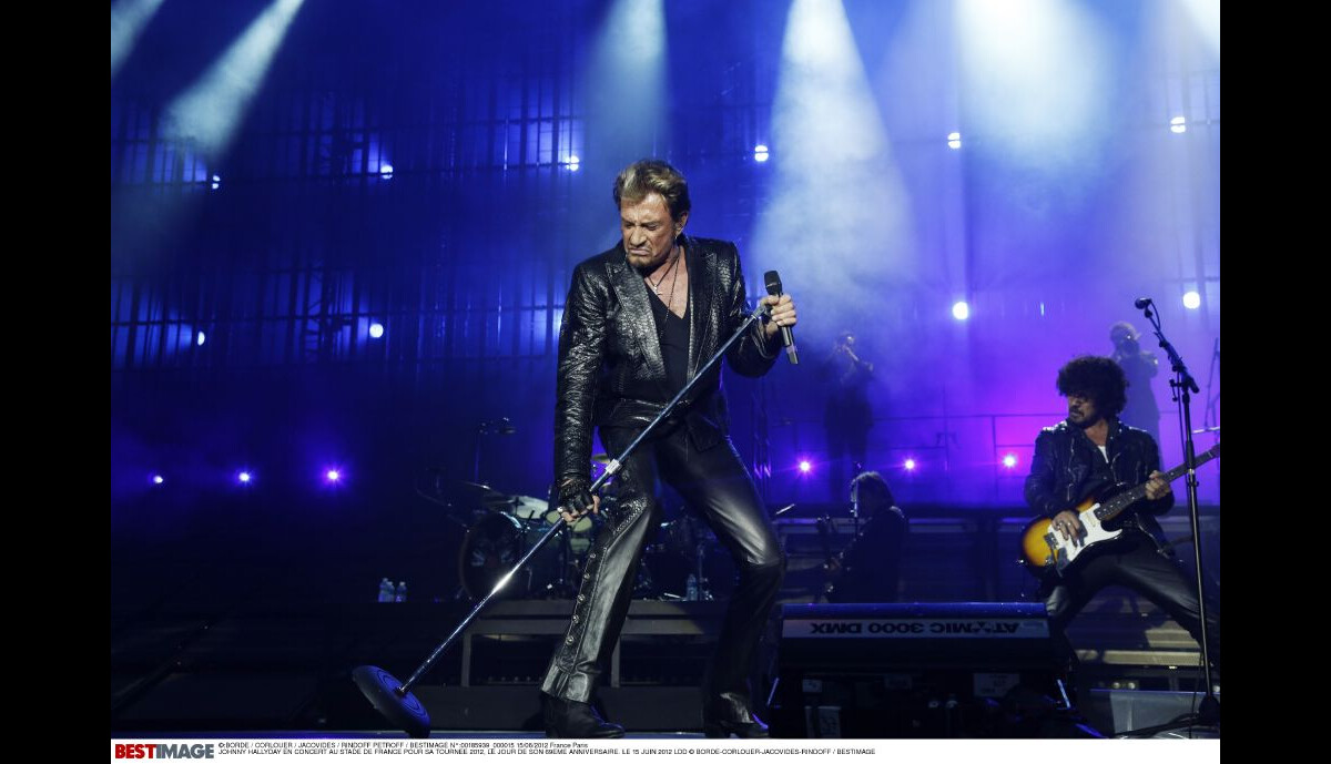 Photo : Johnny Hallyday au Stade de France, le 15 juin 2012. - Purepeople