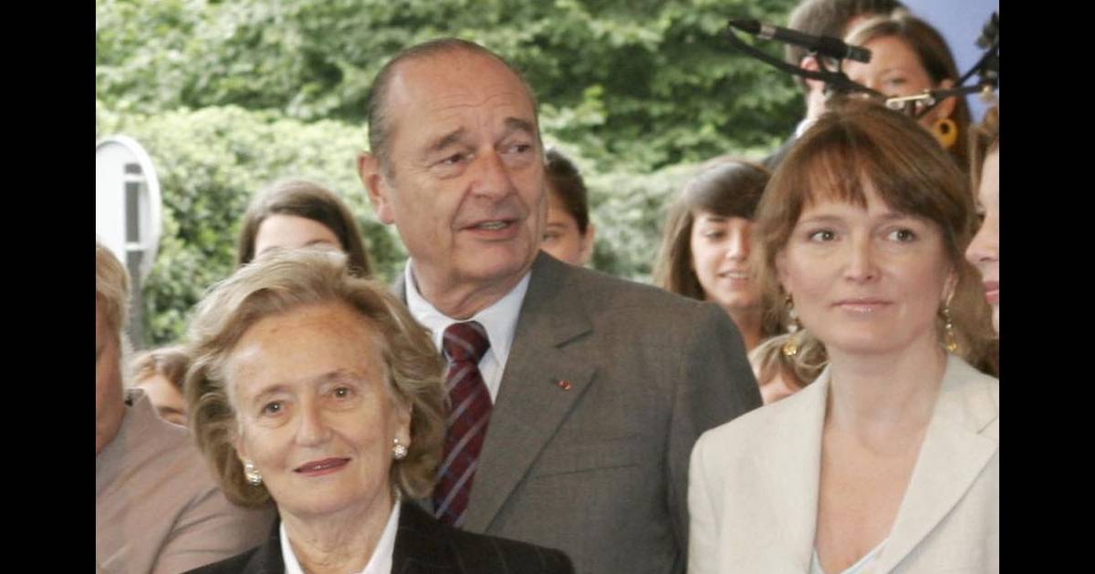 Claude Chirac entourée de ses parents Jacques et Bernadette Chirac à ...