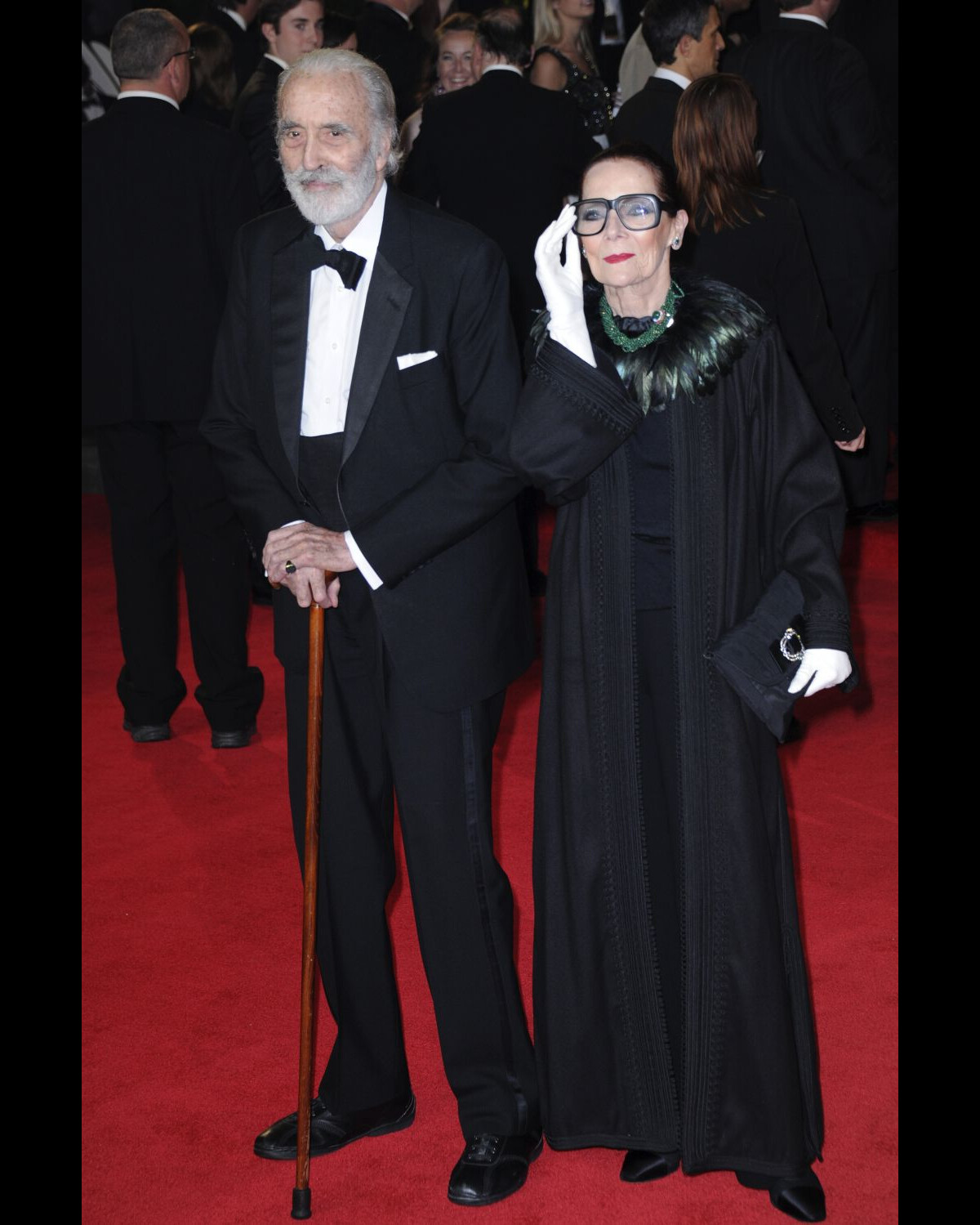 Photo : Christopher Lee et sa femme Birgit Kroencke lors de l'avant ...