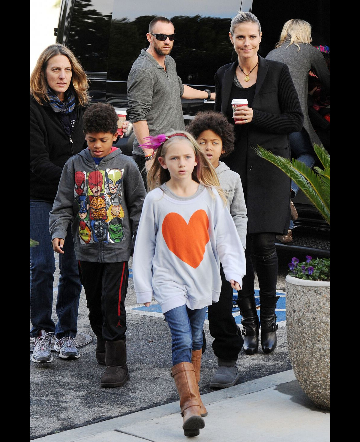 Photo : Heidi Klum avec son boyfriend Martin Kristen et ses enfants ...