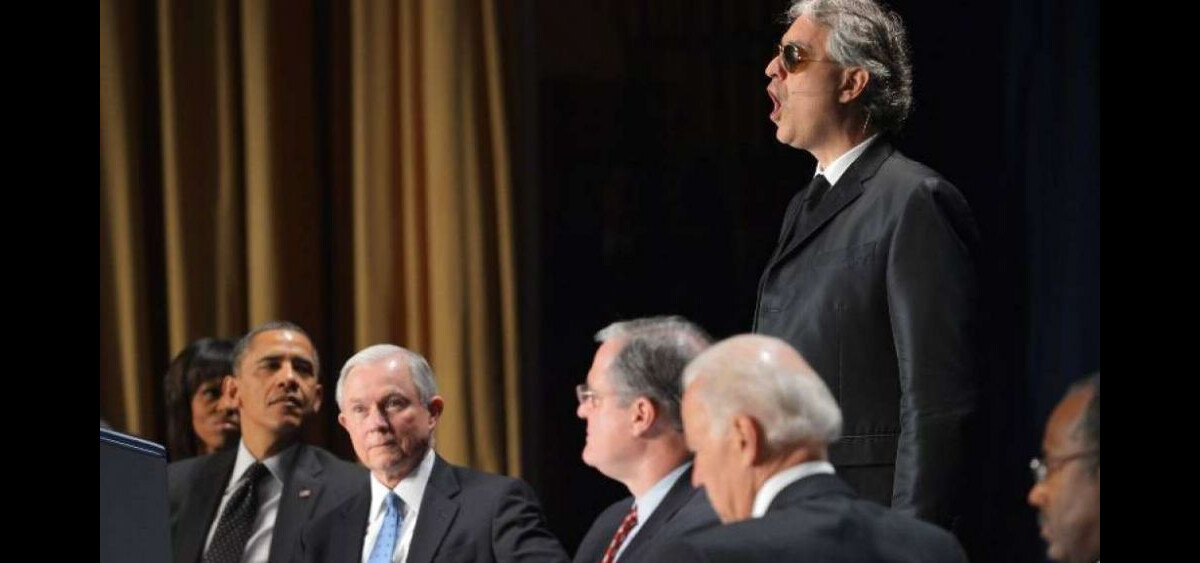 Photo : Andrea Bocelli a interprété devant le couple Obama et 4 000 ...
