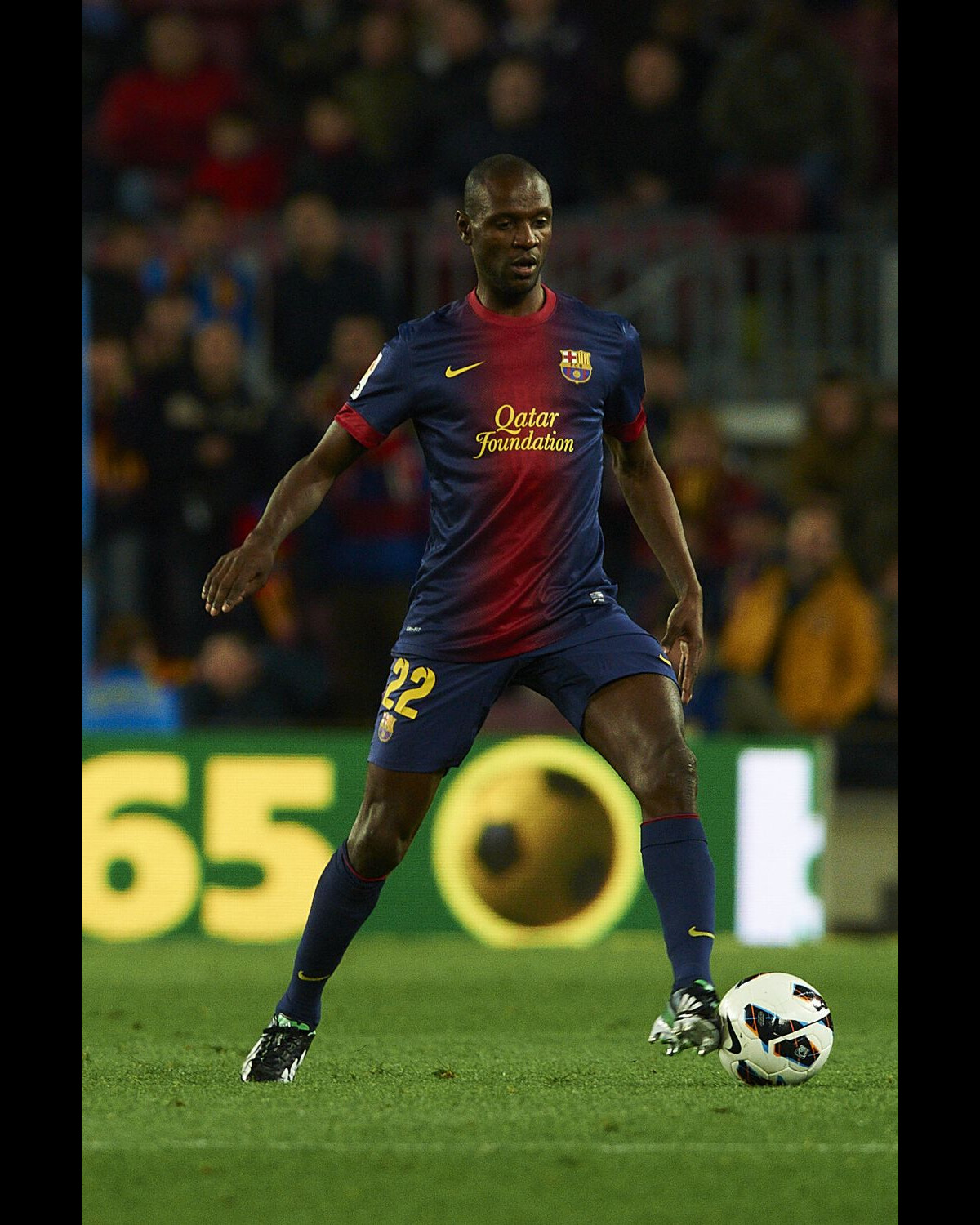 Photo : Eric Abidal lors de son grand retour sur un terrain de football ...
