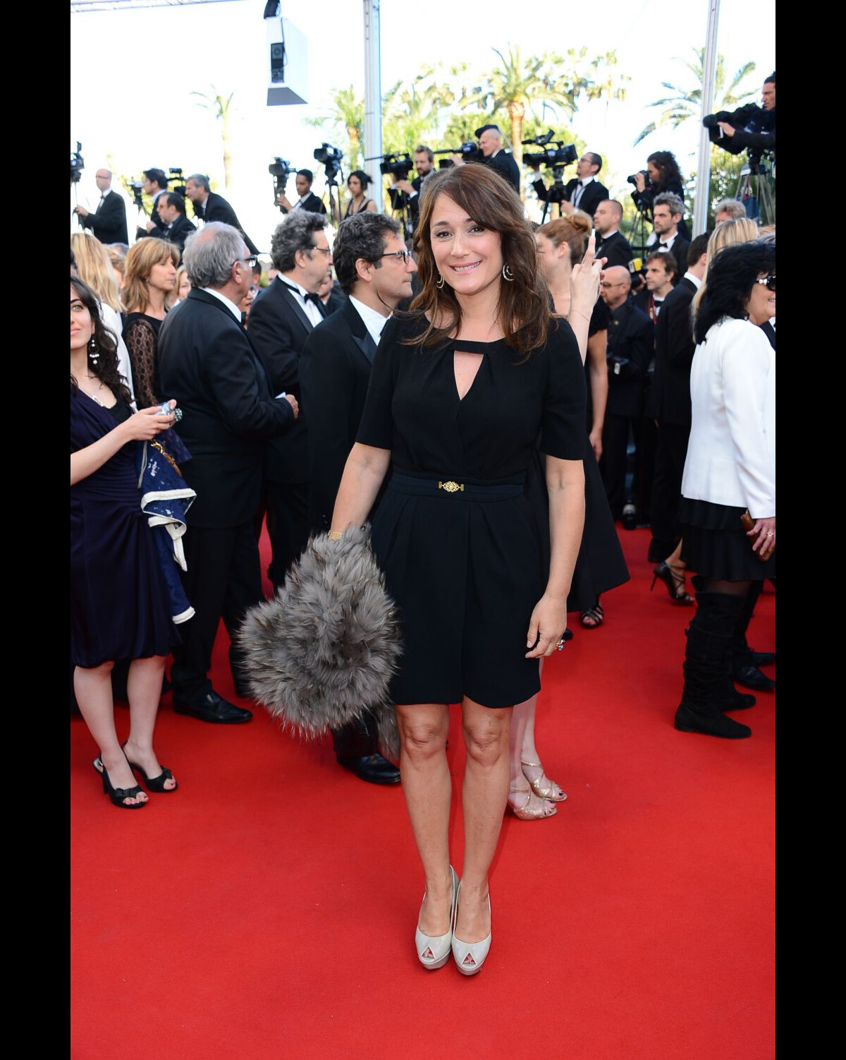 Photo : Daniela Lumbroso sur le tapis rouge du Palais des Festivals ...