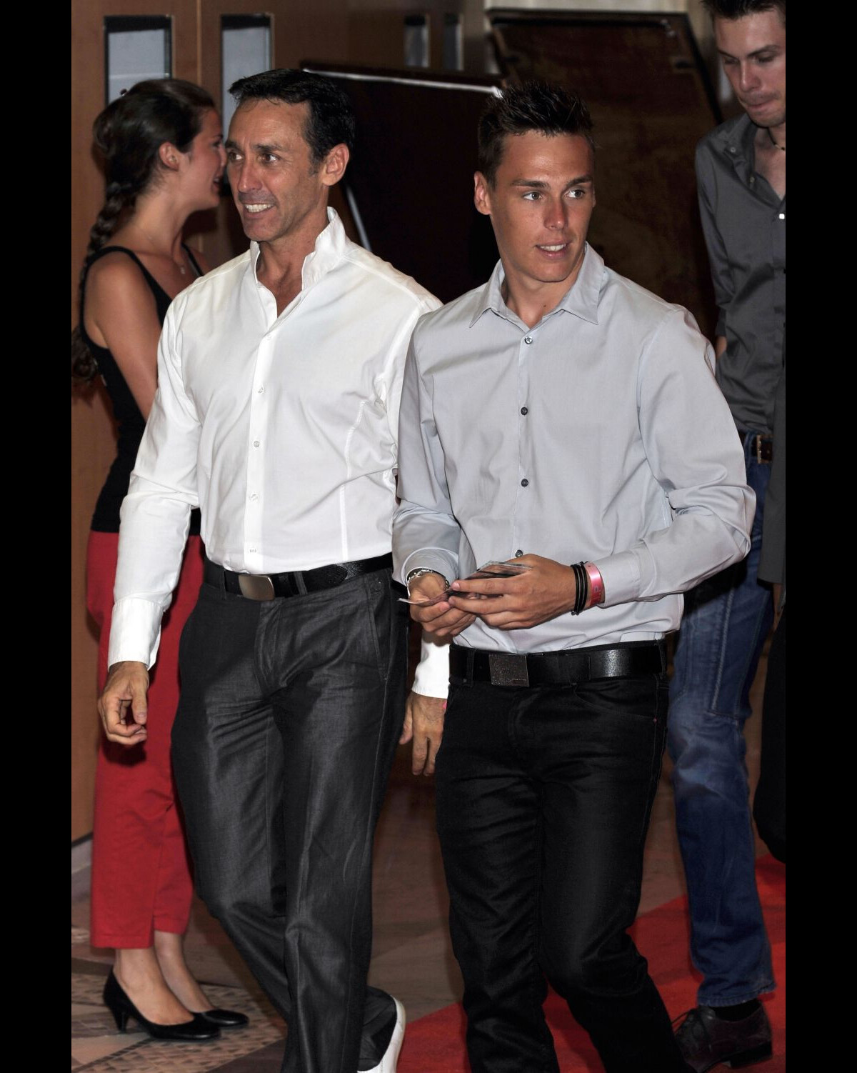 Photo : Louis Ducruet et son père Daniel Ducruet au Sporting d'été de ...