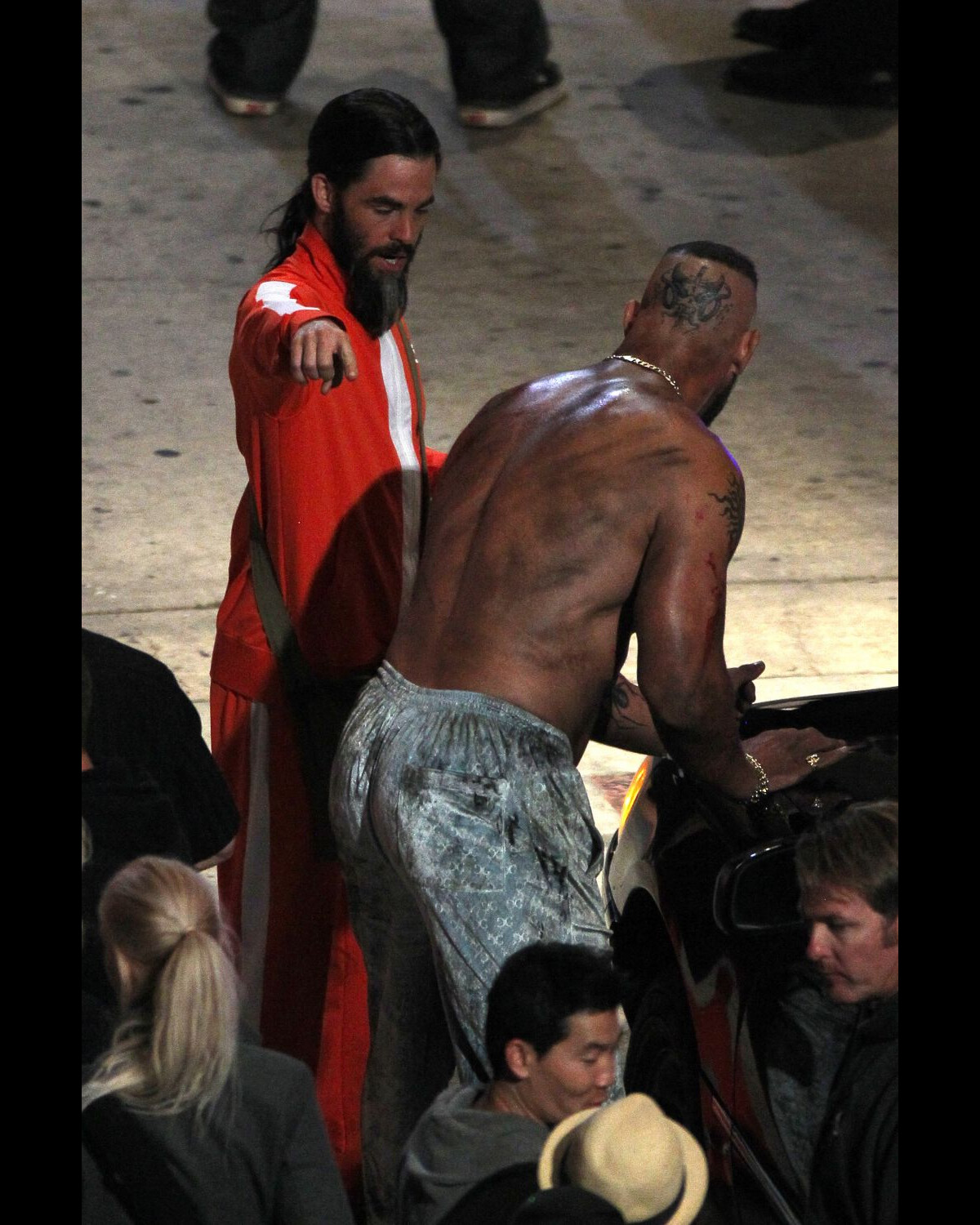 Photo : Chris Pine et Matthew Willig sur le tournage de Stretch à ...