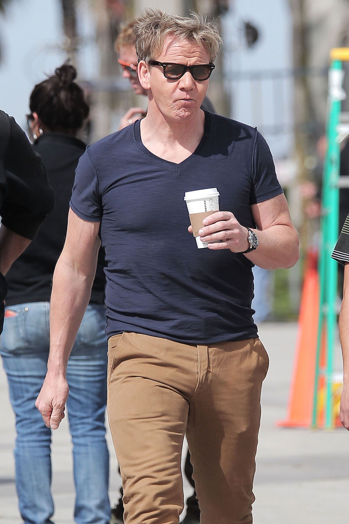 Photo : Gordon Ramsay sur le plateau de MasterChef à Venice Beach à ...