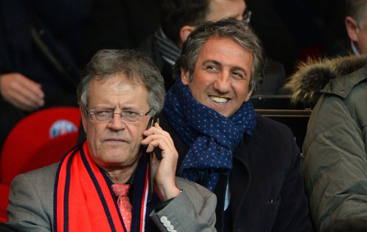 Photo : Richard Anconina et Pascal Boniface au Parc des Princes à Paris ...