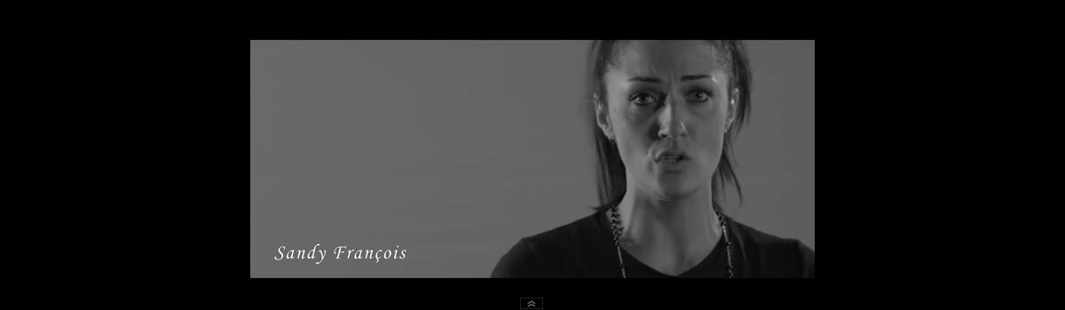 Photo : Sandy François dans le teaser du clip "Unisson nos voix ...