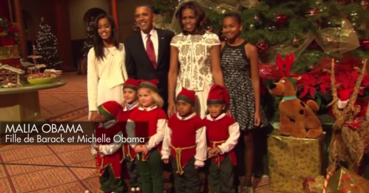Barack et Michelle Obama : Noël avec leurs filles et de craquants ...