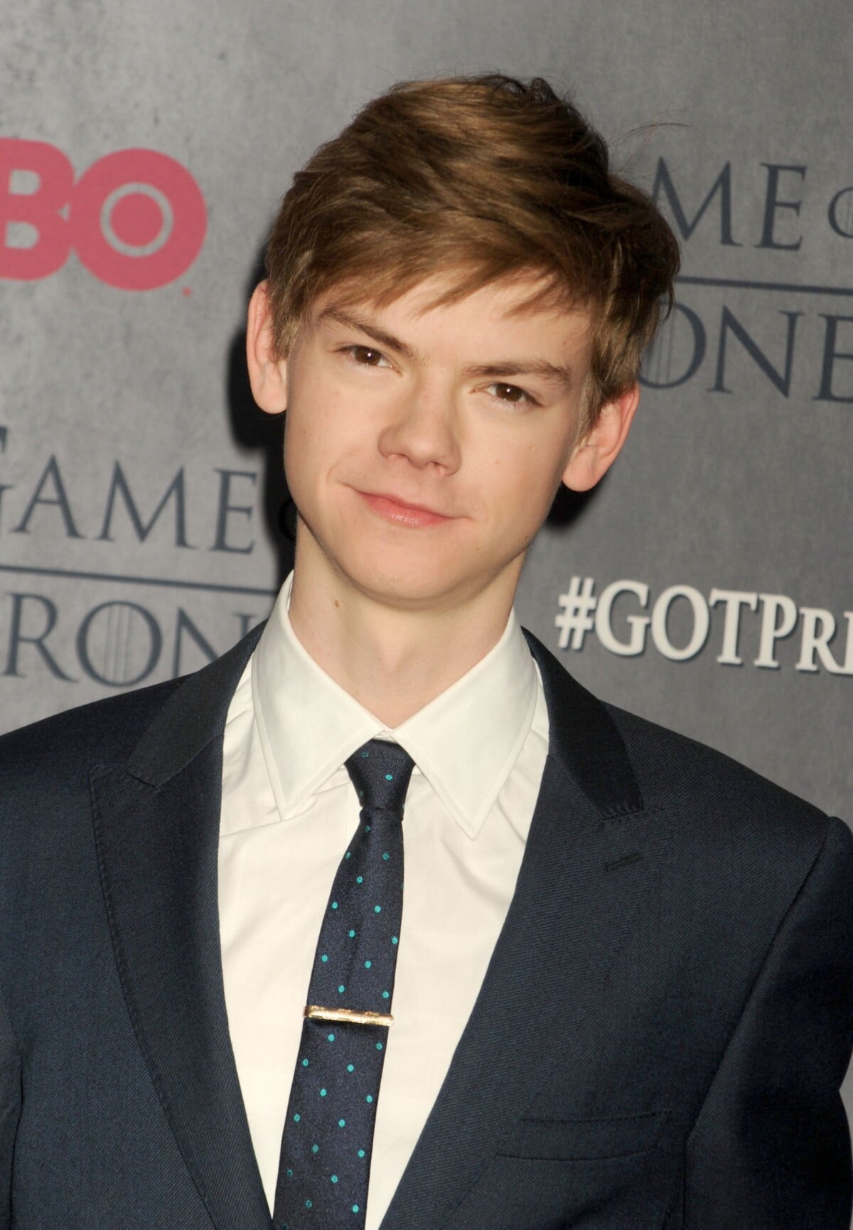 Photo : Thomas Brodie-Sangster à New York le 18 mars 2014. - Purepeople
