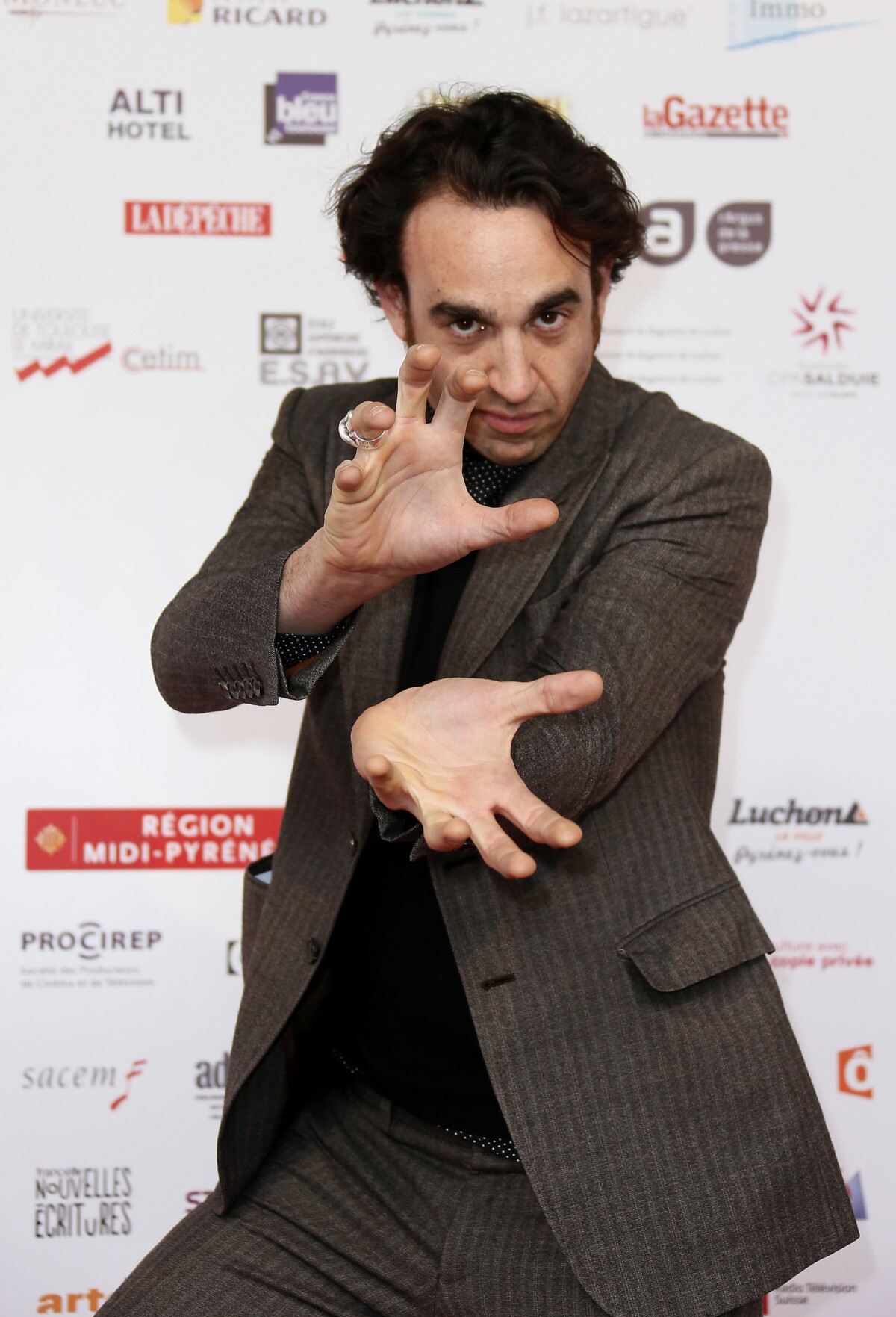 Photo : Nicolas Ullmann à Luchon, le 14 février 2014. - Purepeople