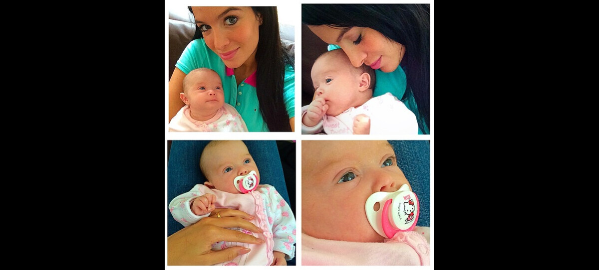 Photo : Jade Foret et la petite Mila. Mai 2014. - Purepeople