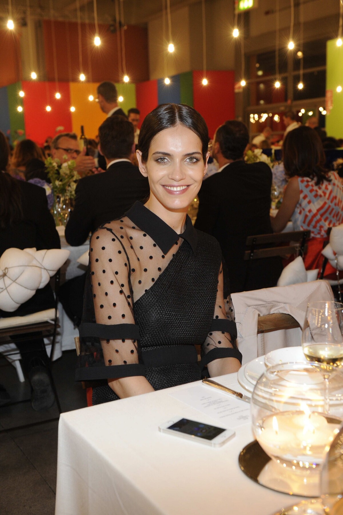 Photo : Amanda Welsh lors du dîner "Convivio 2014" à Milan, le 12 juin ...
