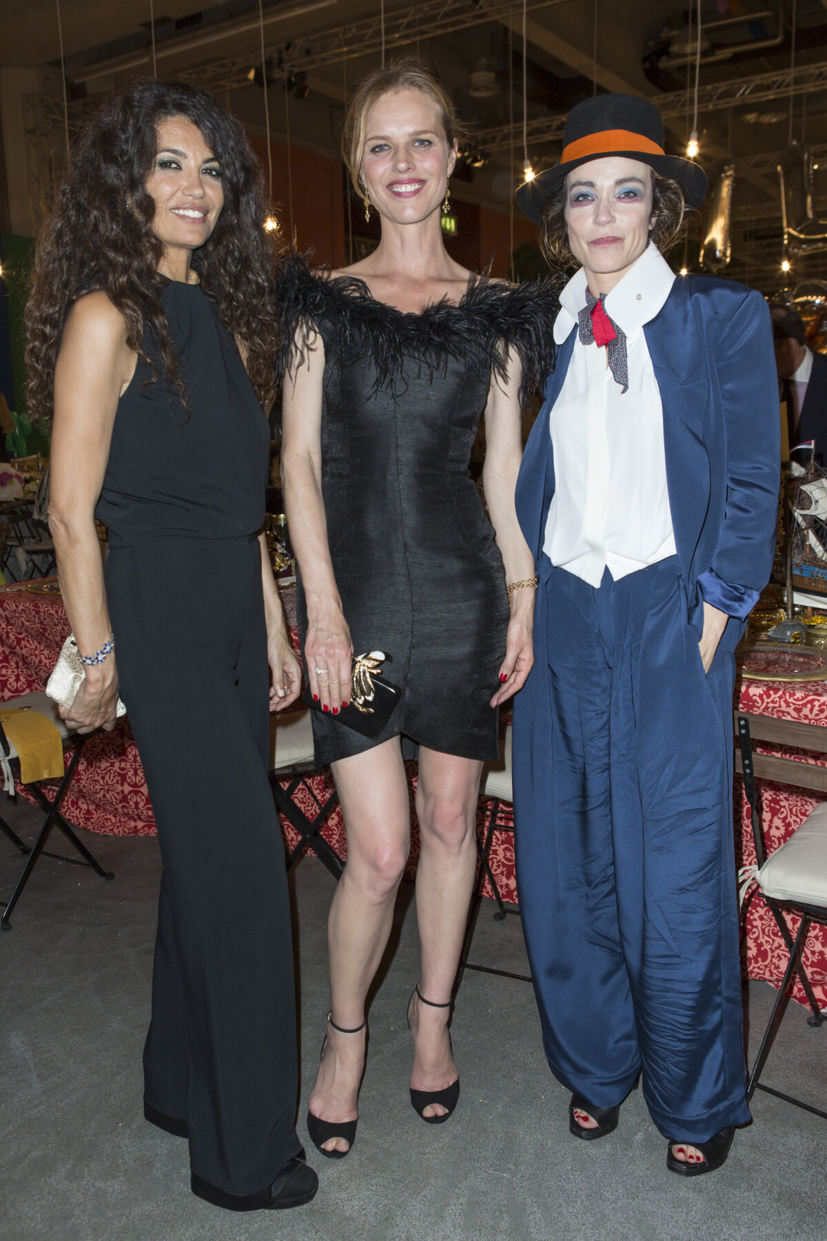 Photo : Afef Jnifen, Eva Herzigova, Stefania Rocca lors du dîner ...