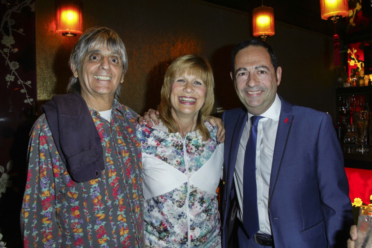 Photo : Exclusif - Mario d'Alba avec sa femme Stone et Jean-Luc Romero ...