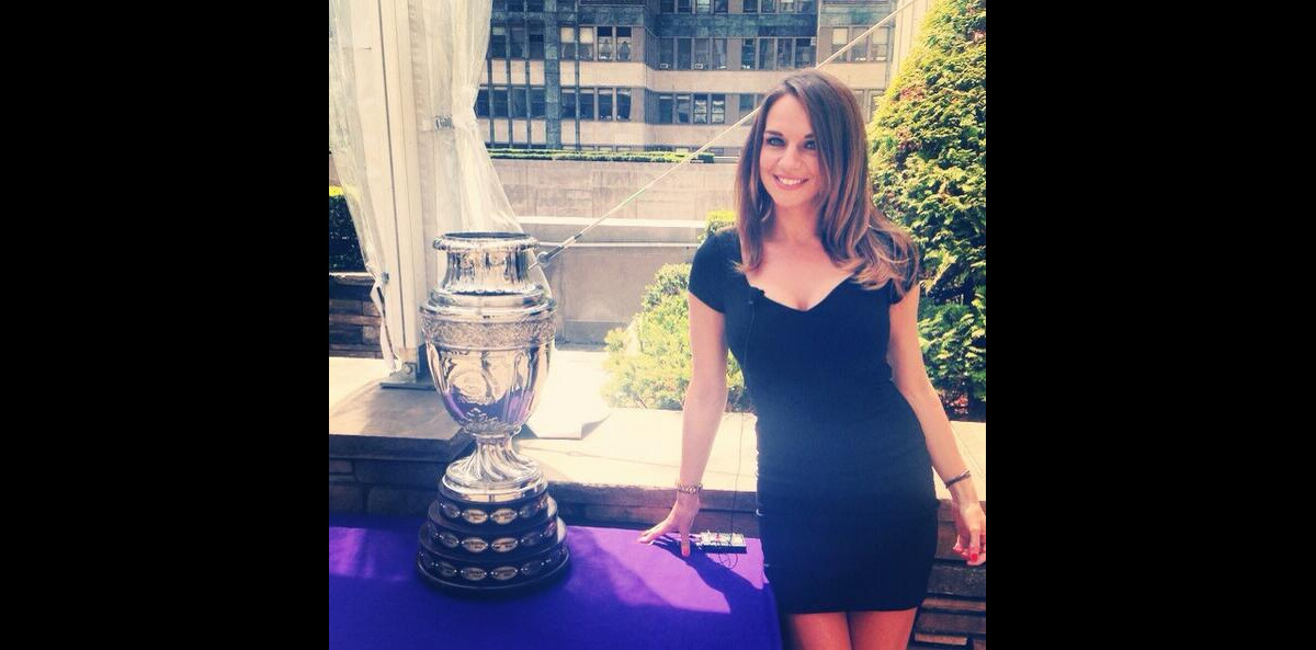 Photo : Kay Murray pendant la Coupe du monde au Brésil en juin 2014 ...