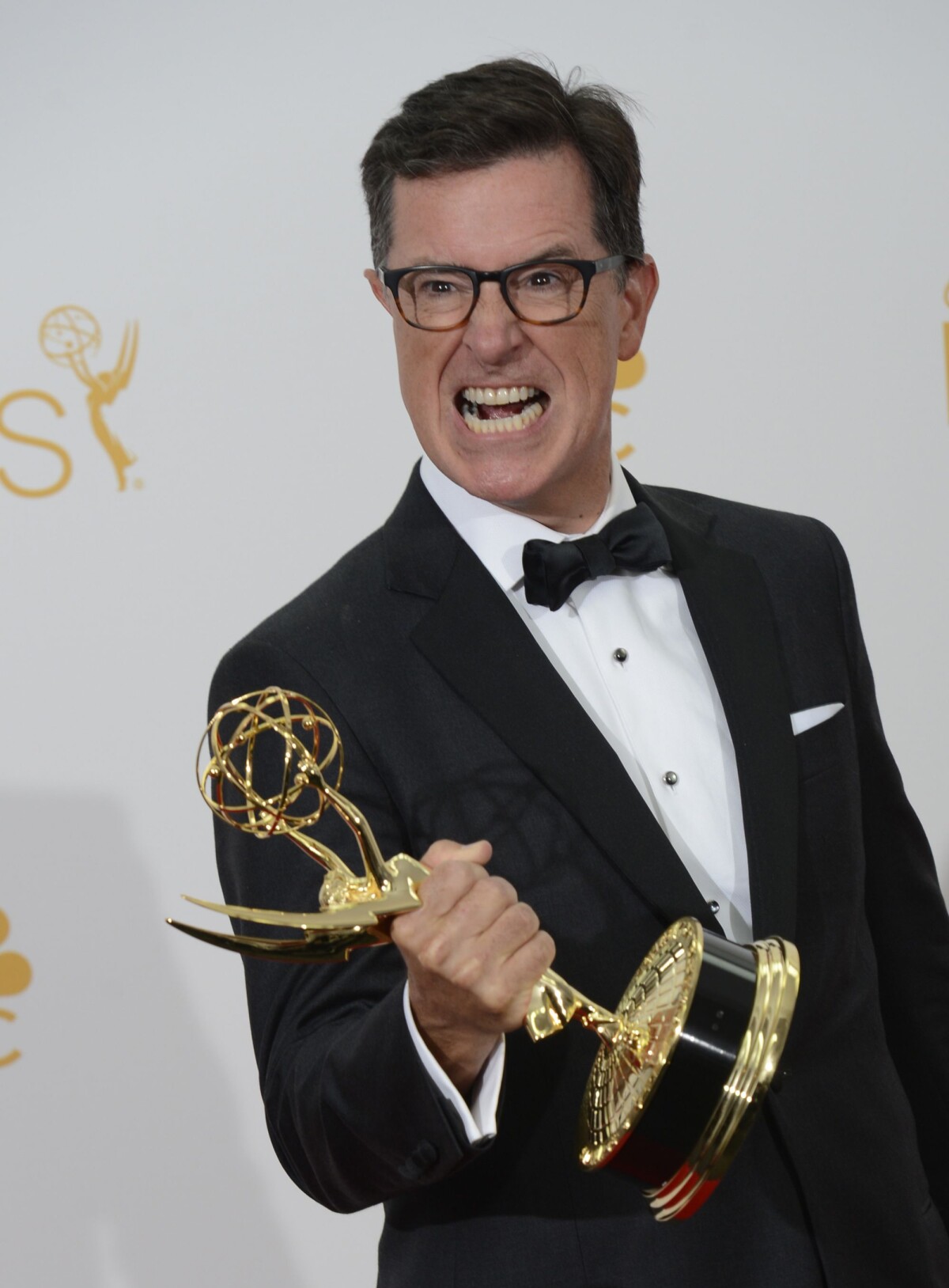 Photo : Stephen Colbert aux Primetime Emmy Awards, Los Angeles, le 25 ...