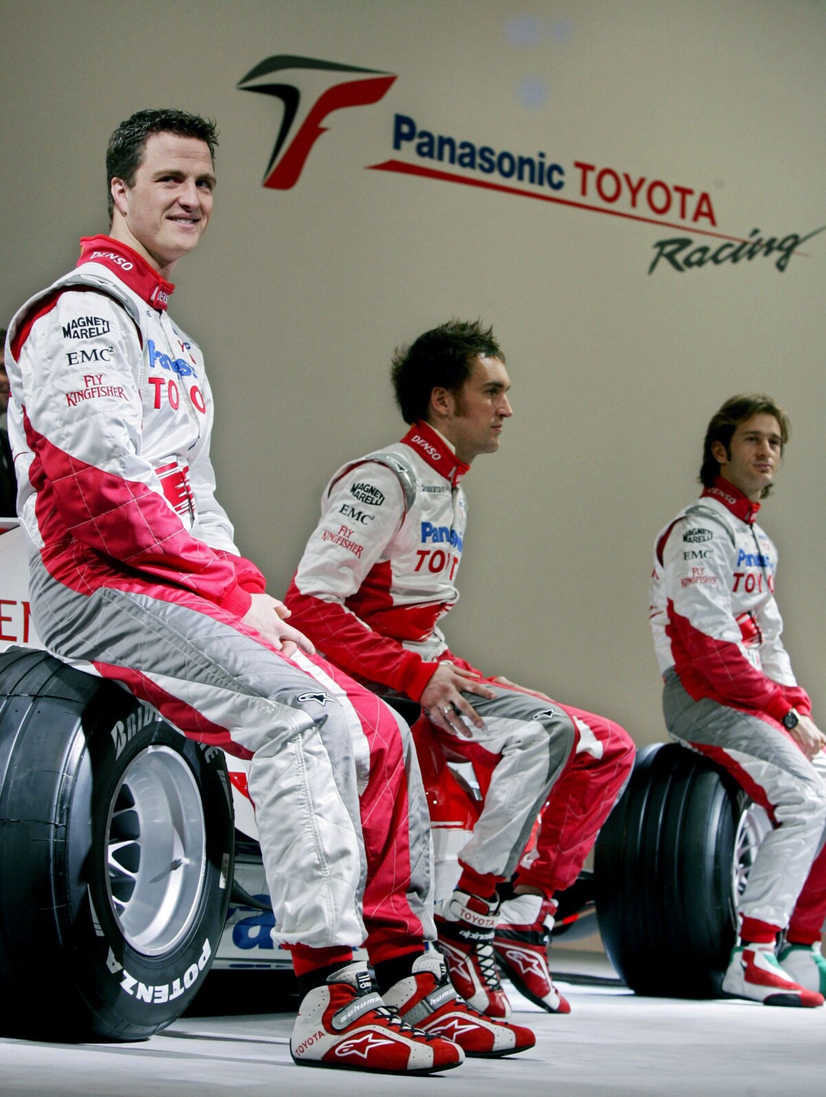 Photo : Ralf Schumacher, Franck Montagny et Jarno Trulli lors de la ...