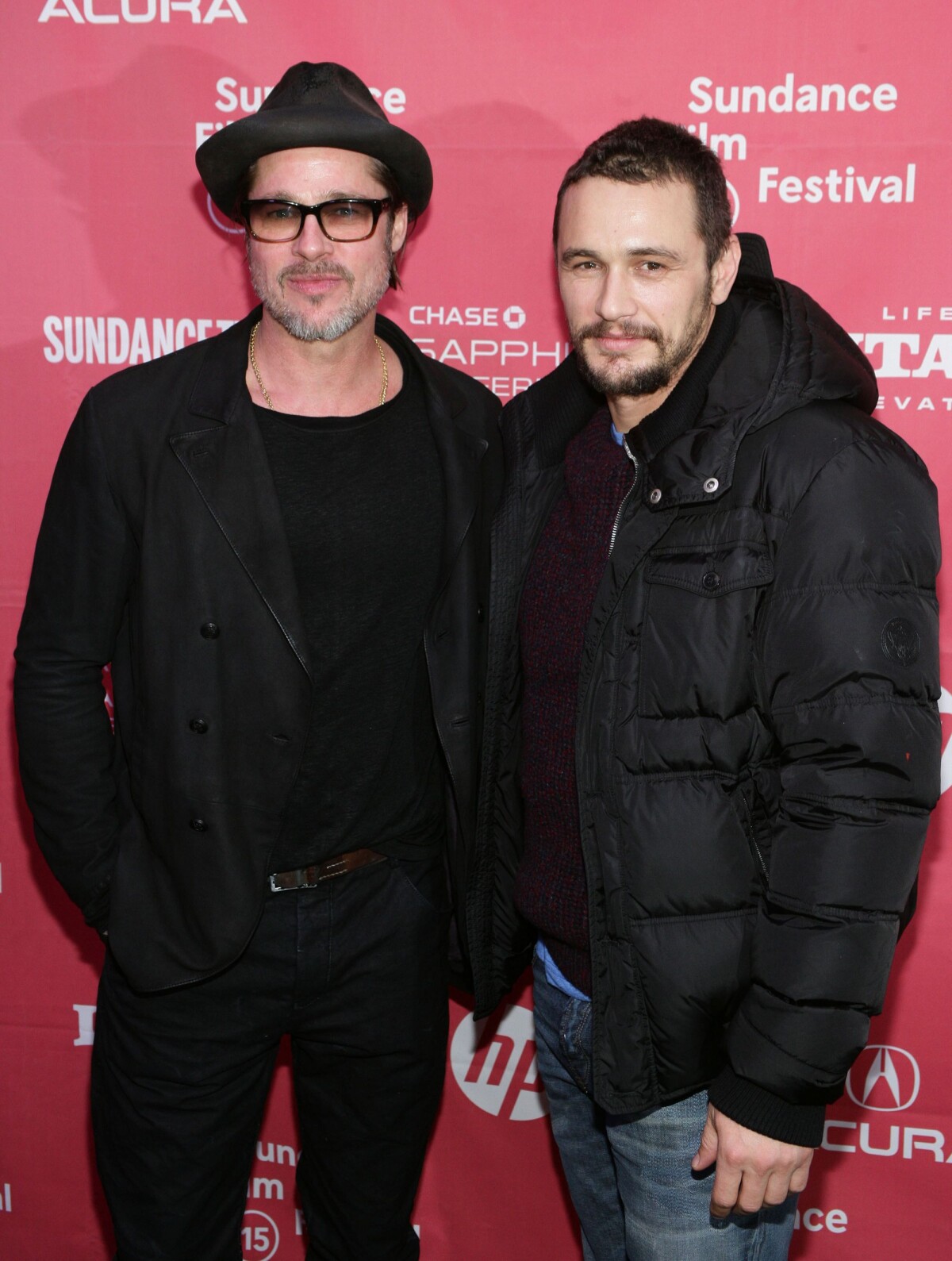 Photo : Brad Pitt et James Franco au Sundance Film Festival à Park City ...