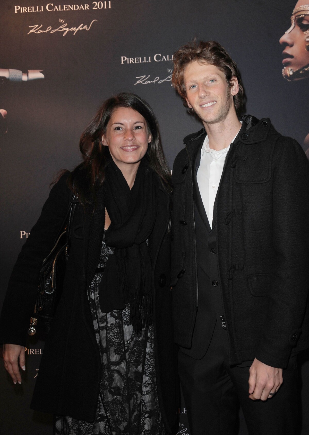 Photo : Marion Jollès et Romain Grosjean au Mini Palais à Paris, le 13 janvier 2011 - Purepeople