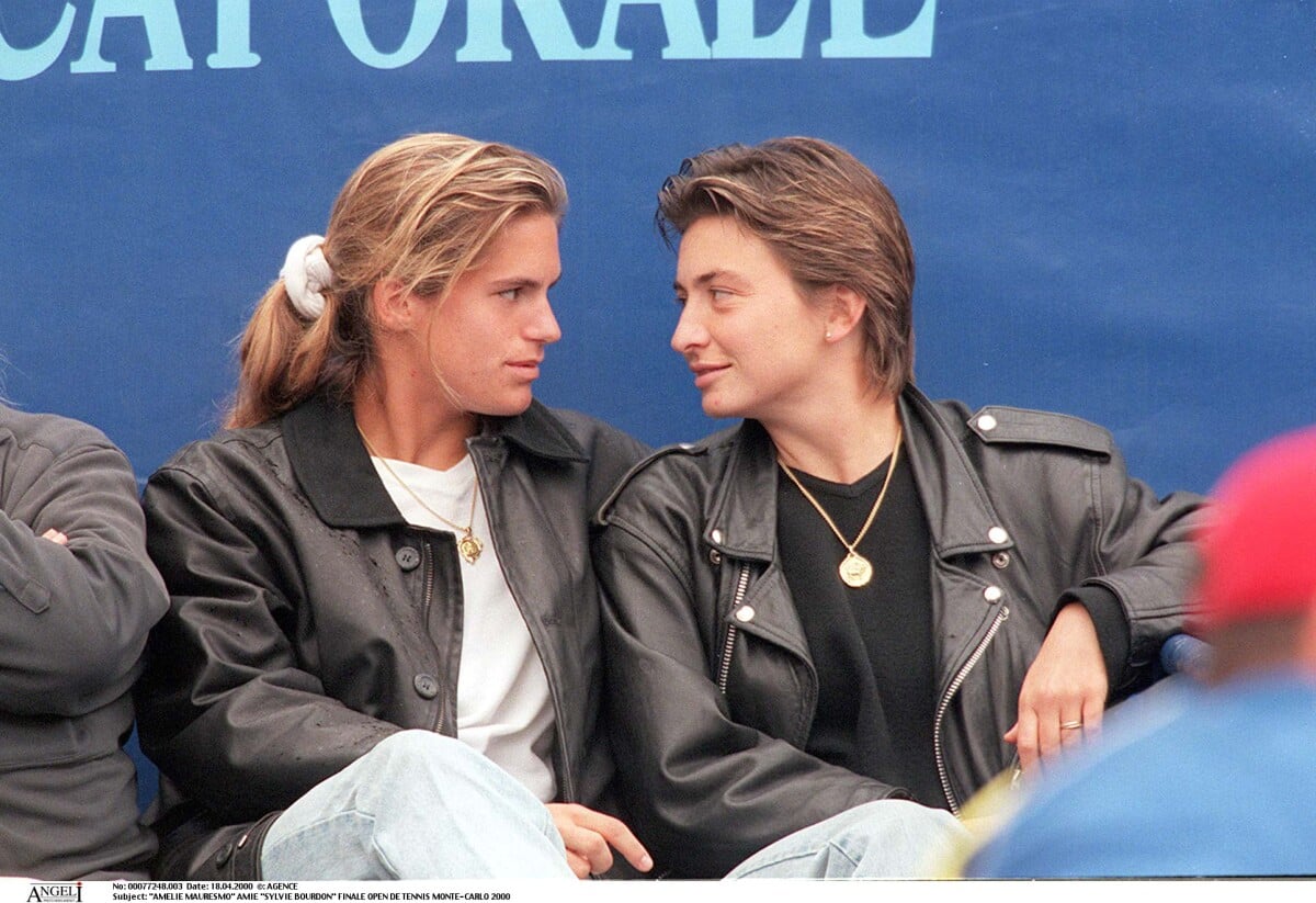 Photo : Amélie Mauresmo et Sylvie Bourdon lors de la finale de l'Open de tennis de Monte-Carlo ...