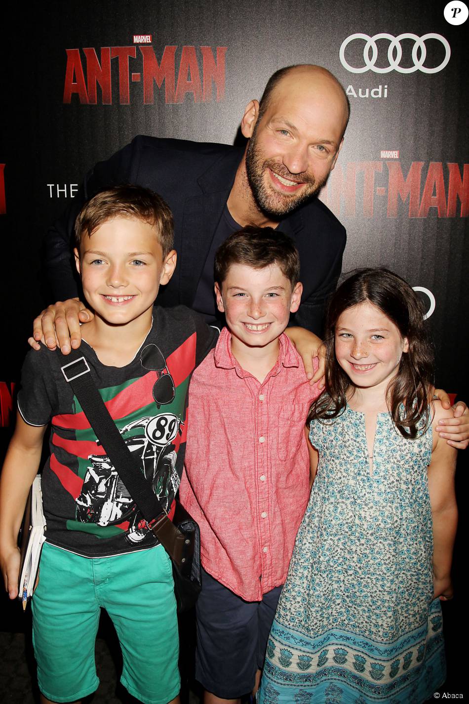 Corey Stoll en famille lors de la première d'Ant-Man à New York le 13 ...