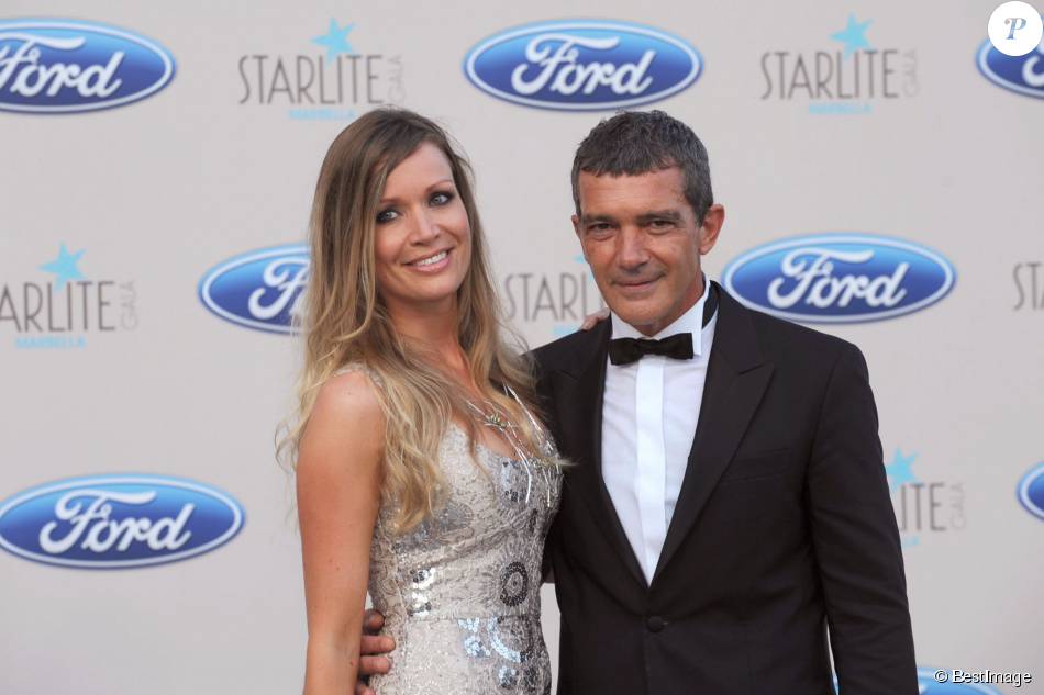 Antonio Banderas et sa compagne Nicole Kimpel lors du Starlite Gala à ...
