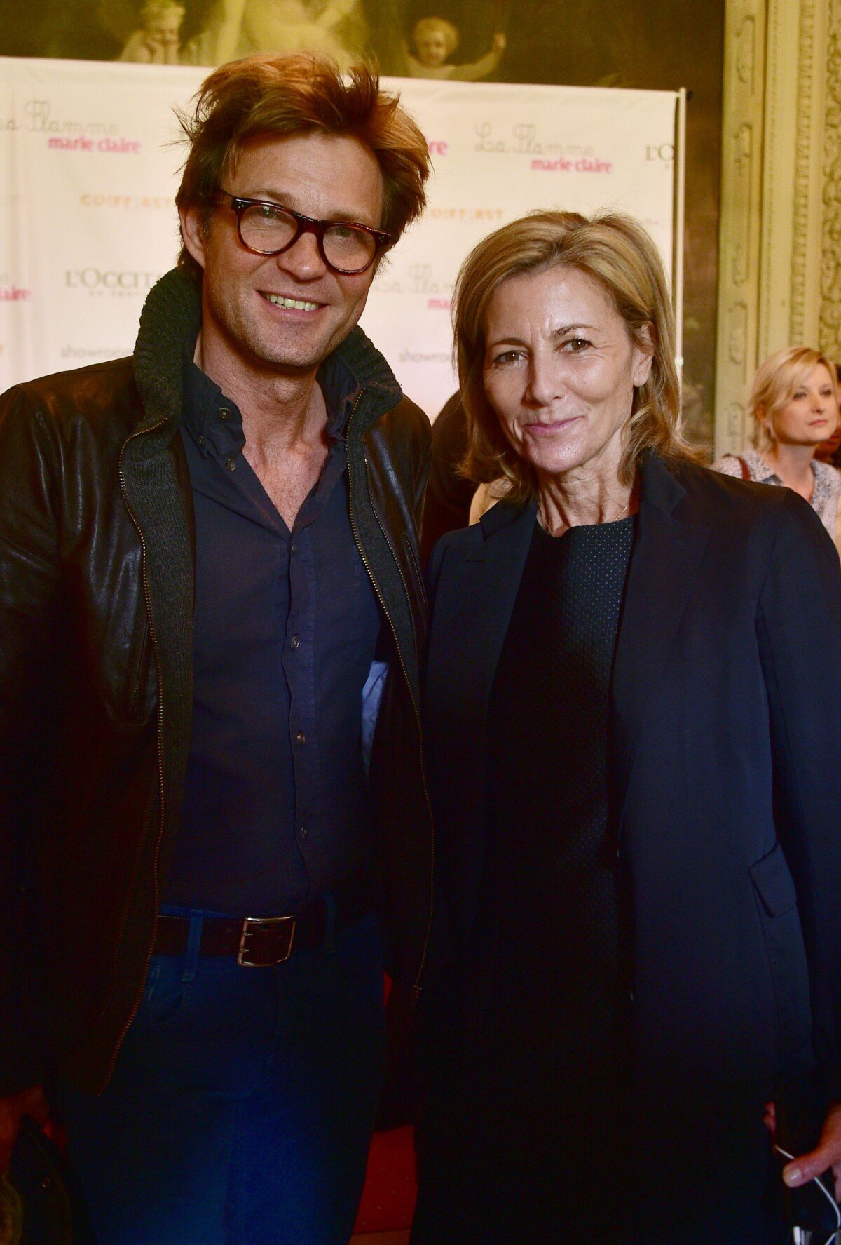 Photo : Claire Chazal et Laurent Delahousse - Conférence de presse de l'opération "La flamme ...