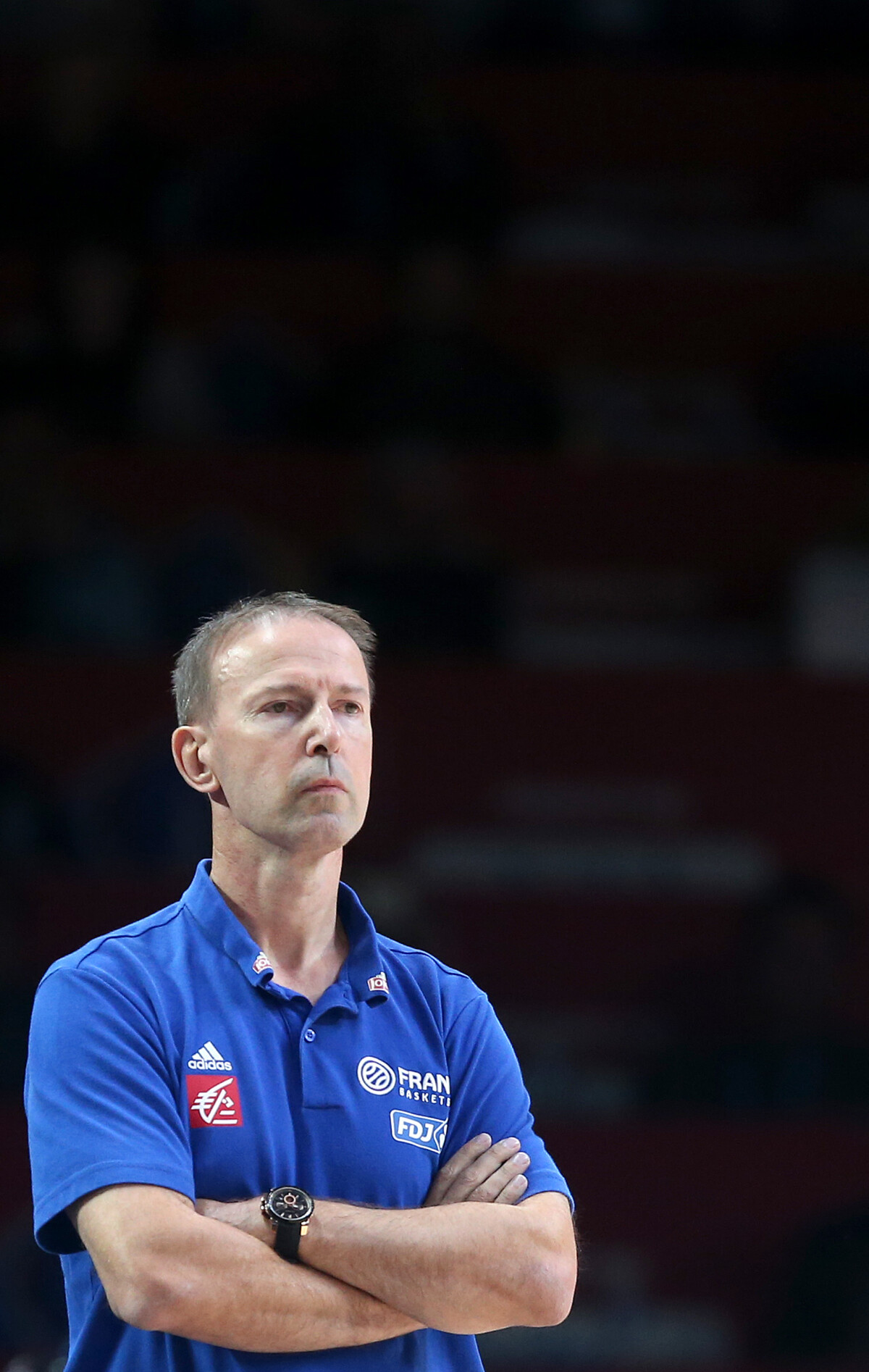 Photo : Vincent Collet lors du huitième des championnats d'Europe entre ...