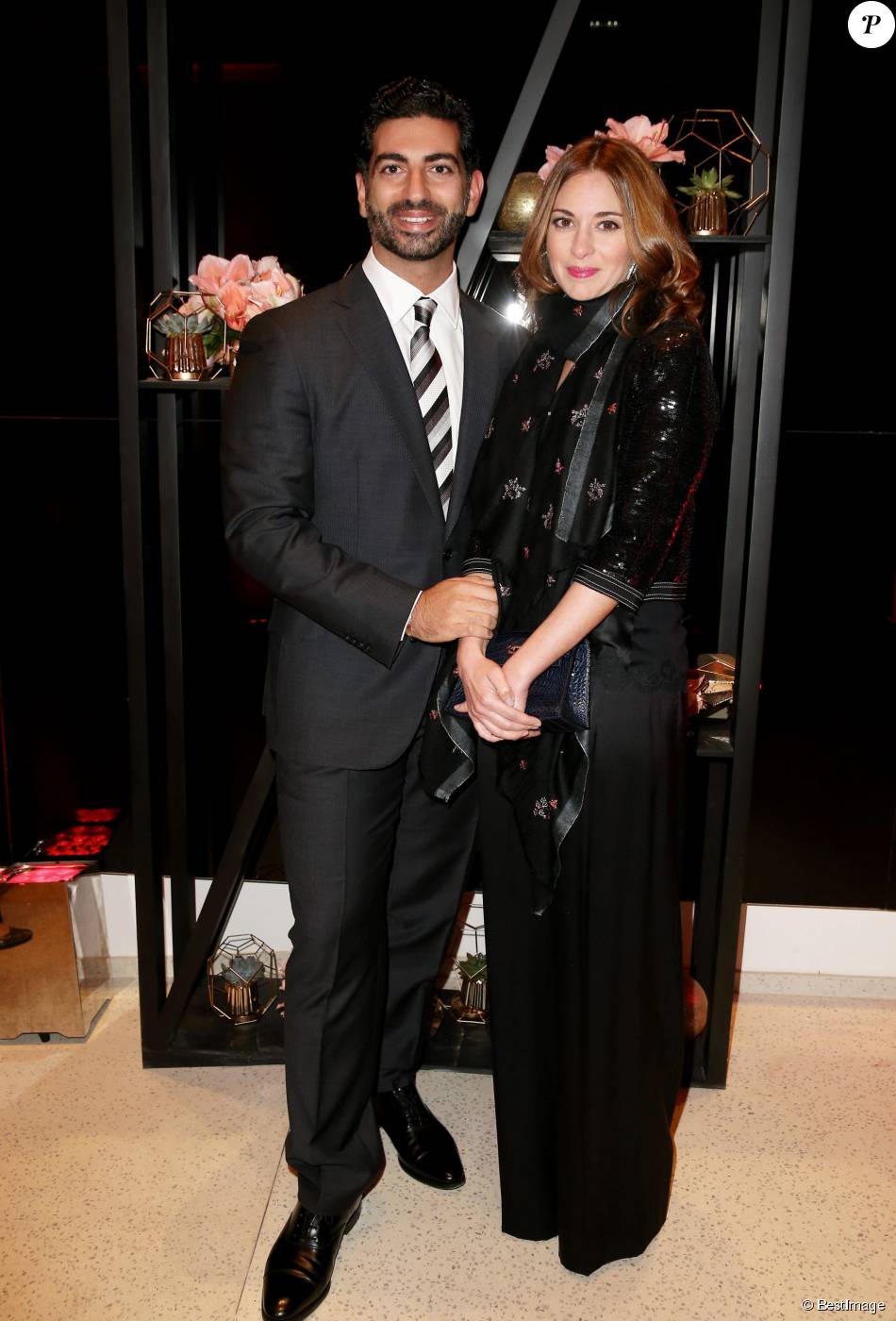 Fahd Hariri et sa femme Maya - Dîner LINK pour AIDES 2015 à l'Espace ...
