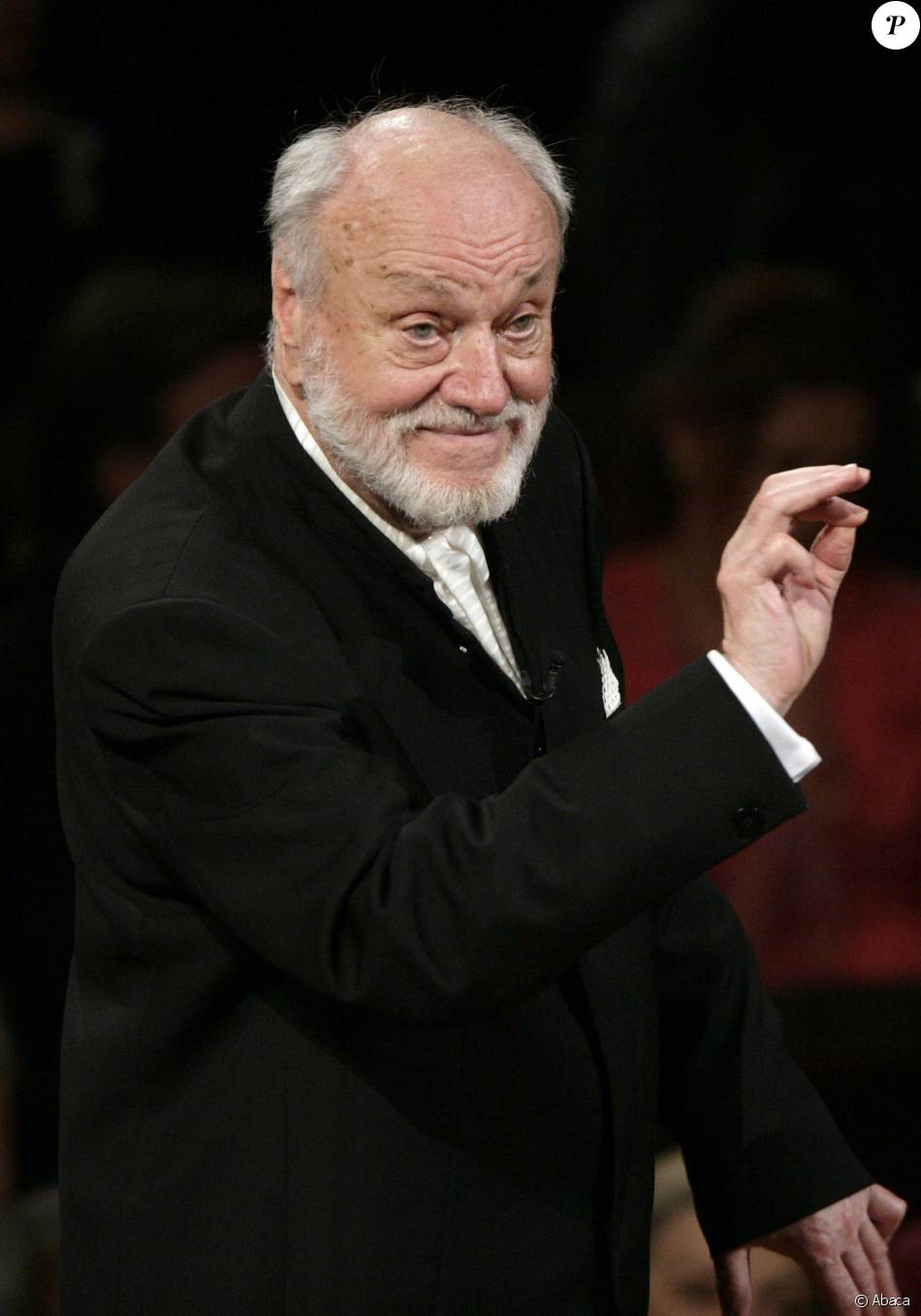 Kurt Masur à la tête du Gewandhaus de Leipzig, le 16 juin 2007 à ...