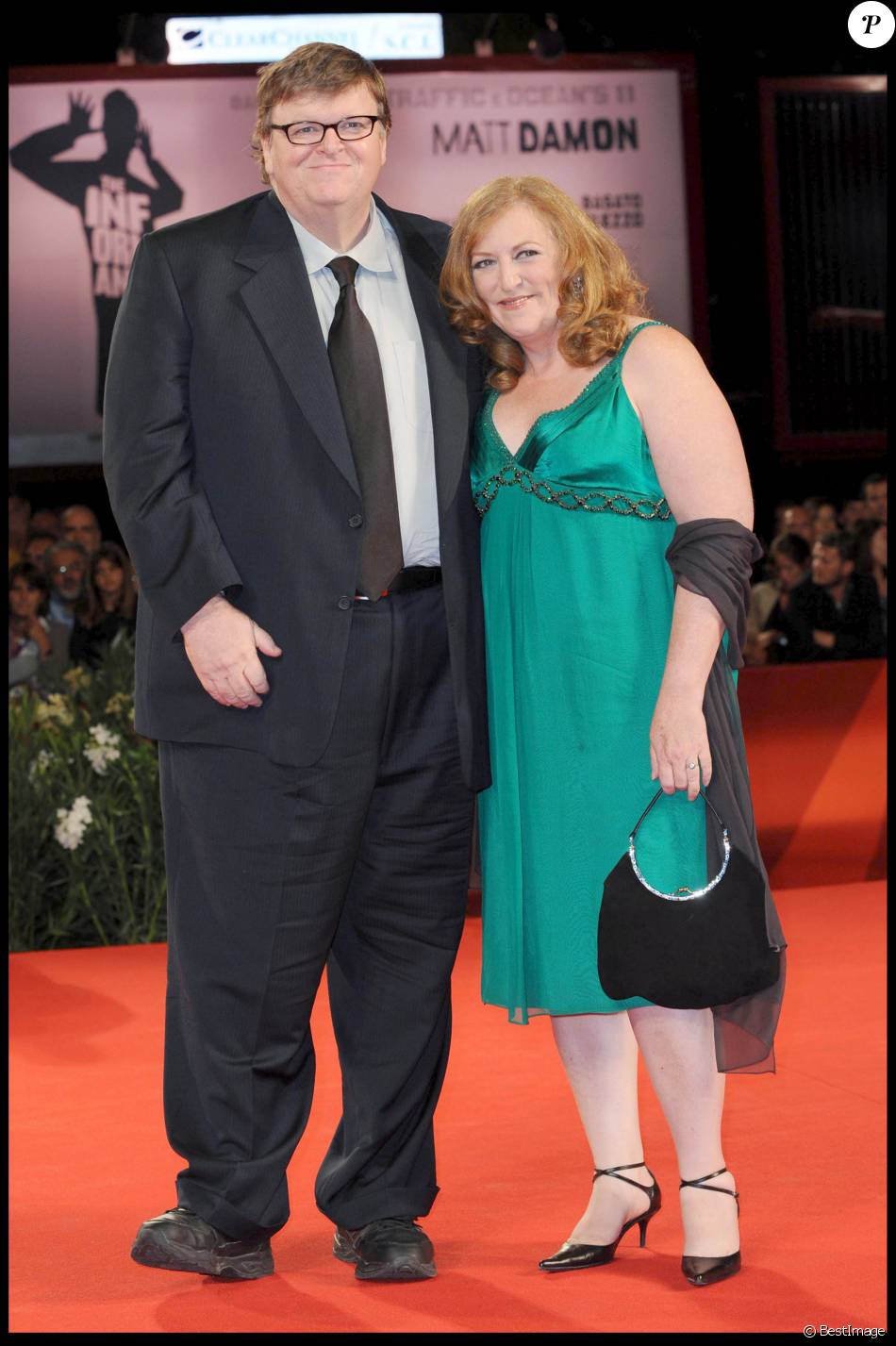 Michael Moore, Kathleen Glynn au festival du Film de Venise 2009 ...
