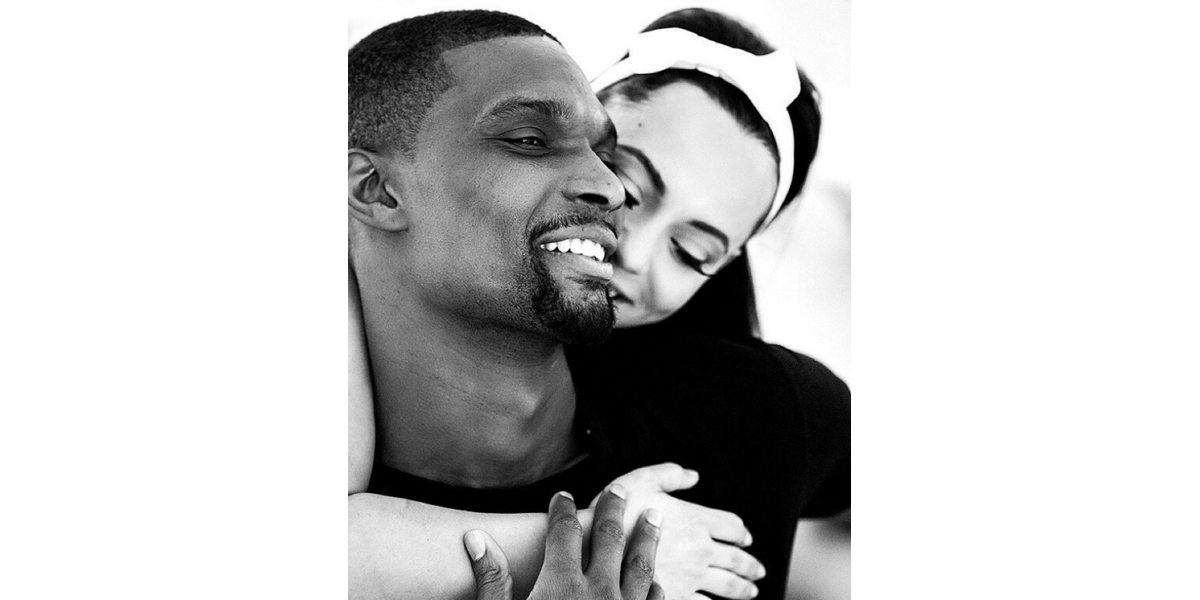 Photo : Chris Bosh et sa femme Adrienne (photo Instagram, en février ...